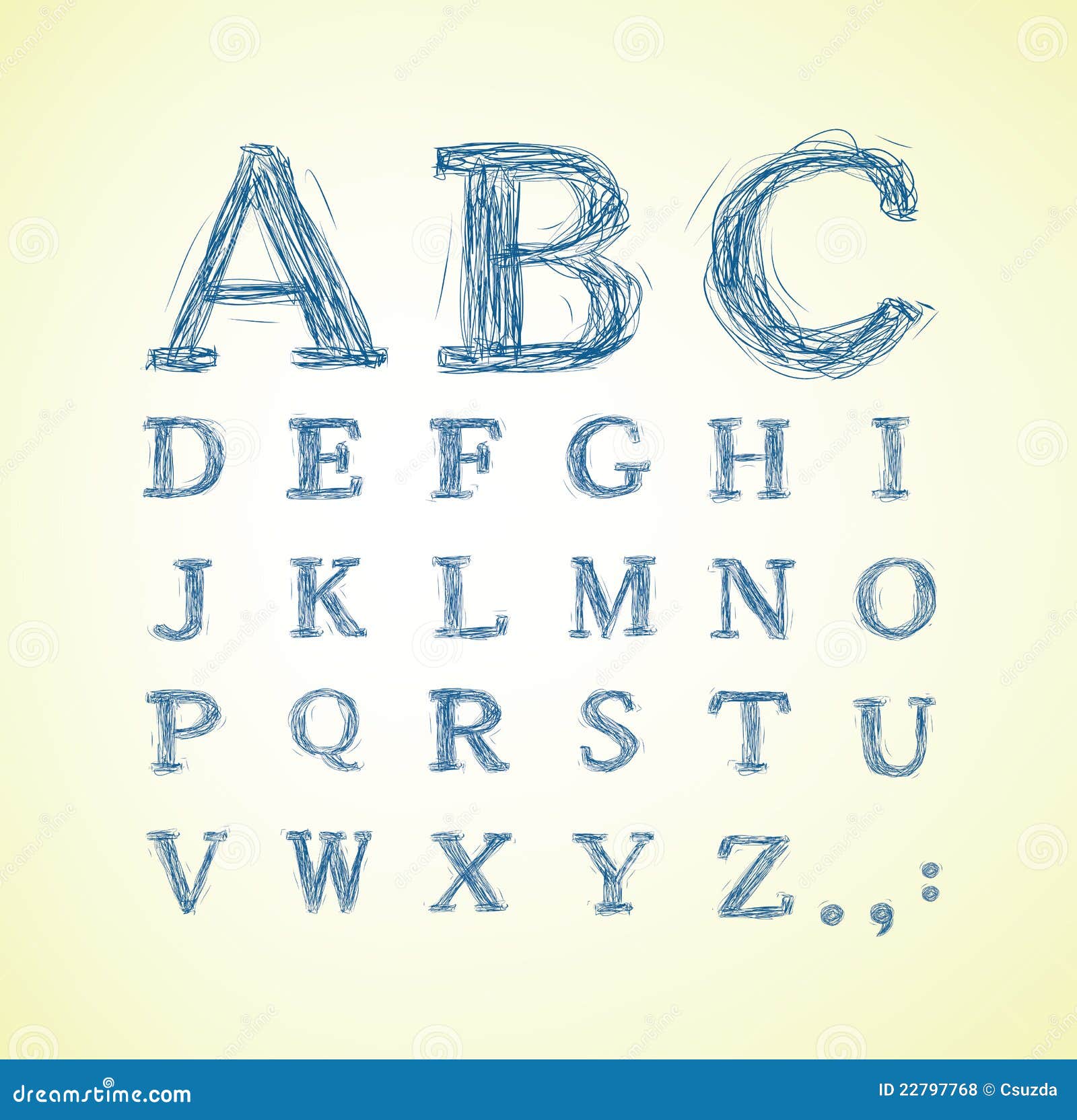 Alfabeto incompleto ilustración del vector. Ilustración de alfabeto ...