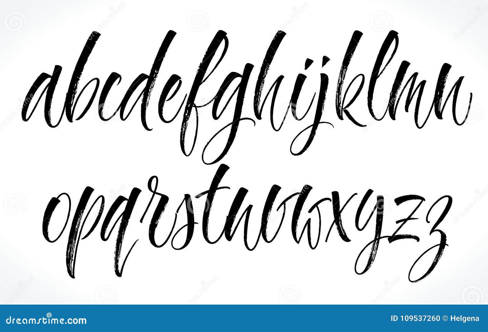 Alfabeto Manuscrito De Las Letras Vector Ilustración del Vector ...