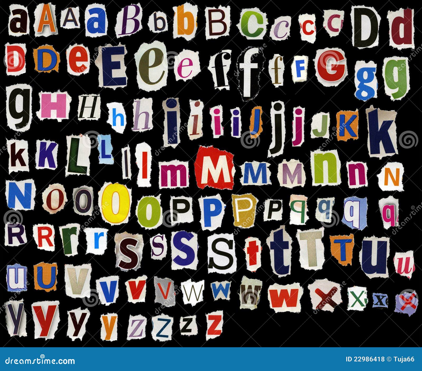 Alfabeto rasgado ilustração stock. Ilustração de nota - 22986418