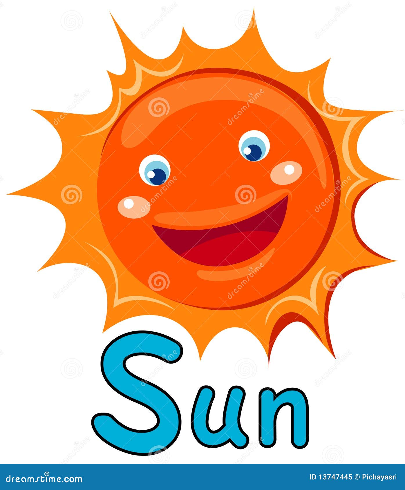 Alfabeto S para o sol ilustração do vetor. Ilustração de colorido ...