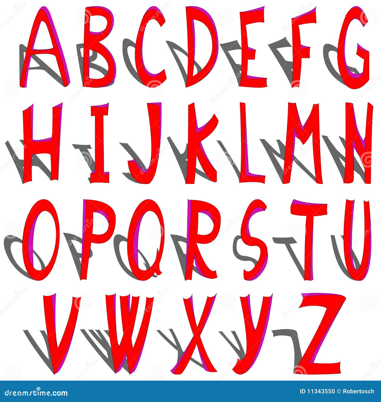 Alfabeto sombreado ilustração do vetor. Ilustração de bandeira - 11343550