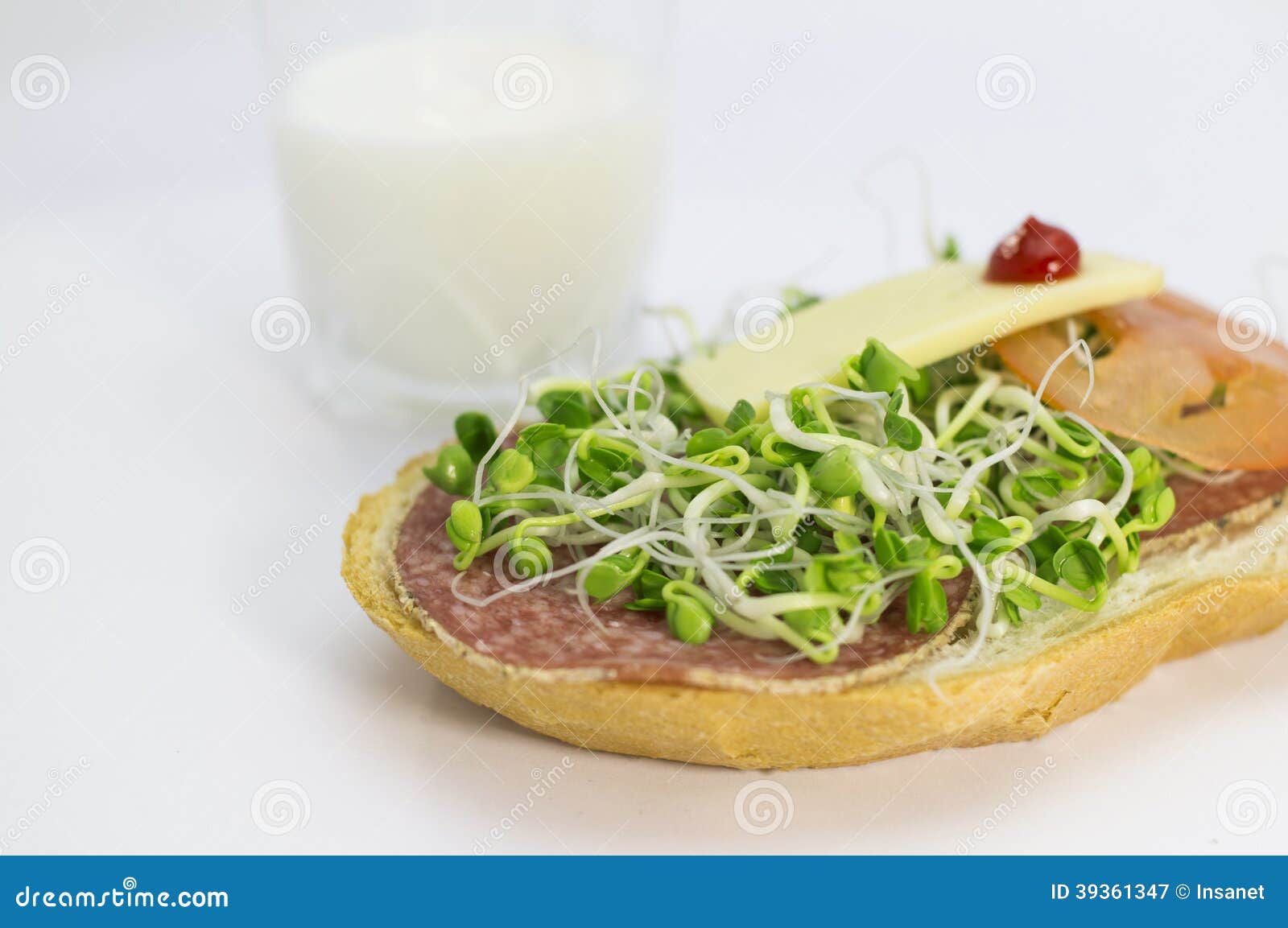 Alfalfa sprouts sandwich stock image. Image of fresh - 39361347