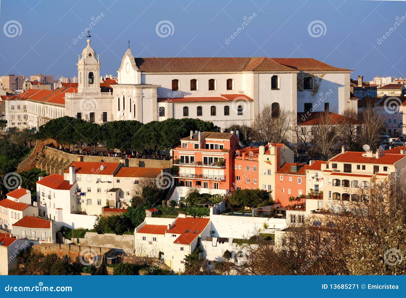 Alfama, Lisbon stock image. Image of church, town, alfama - 13685271