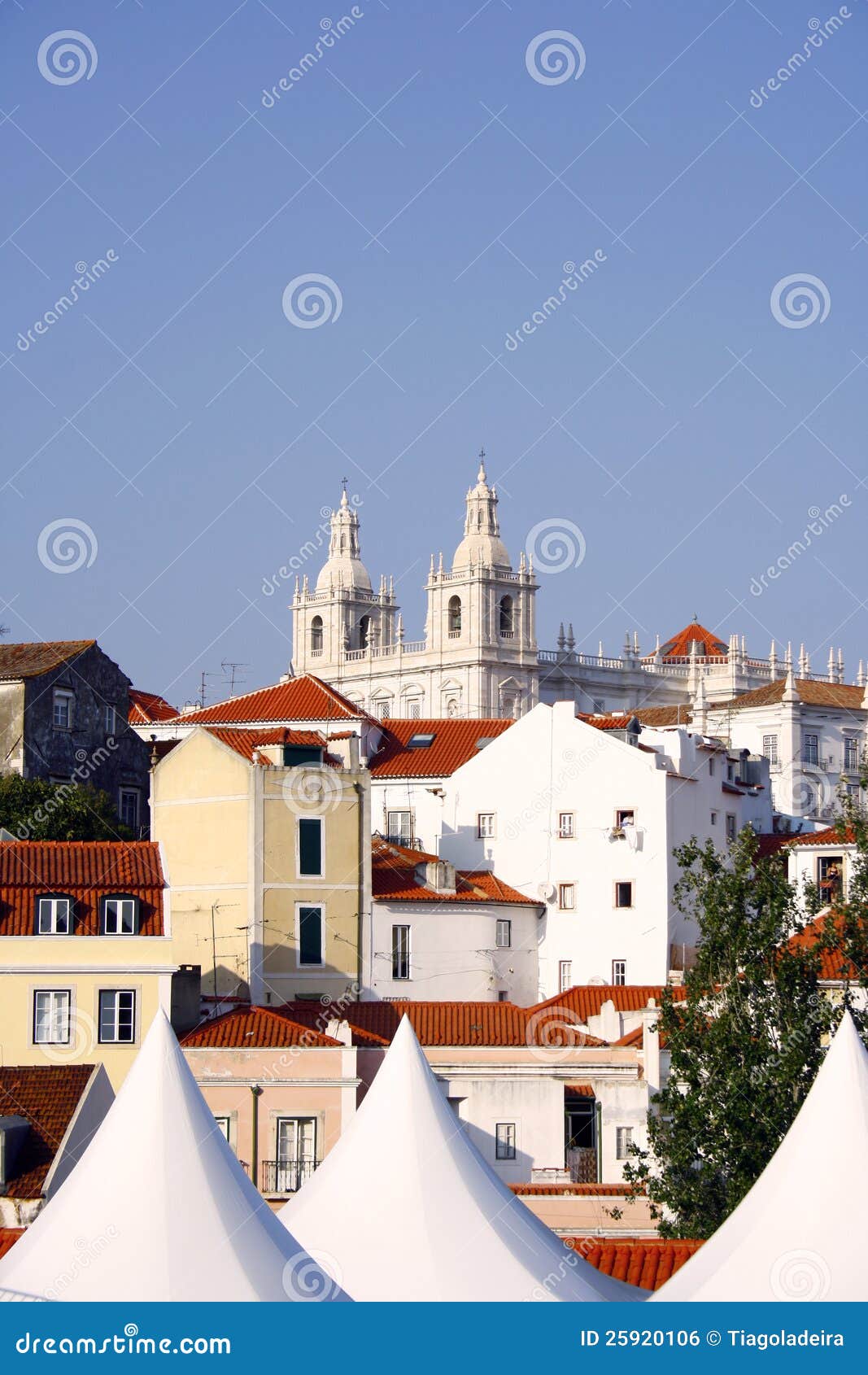 Alfama, Lisbon, Portugal stock photo. Image of fora, europe - 25920106