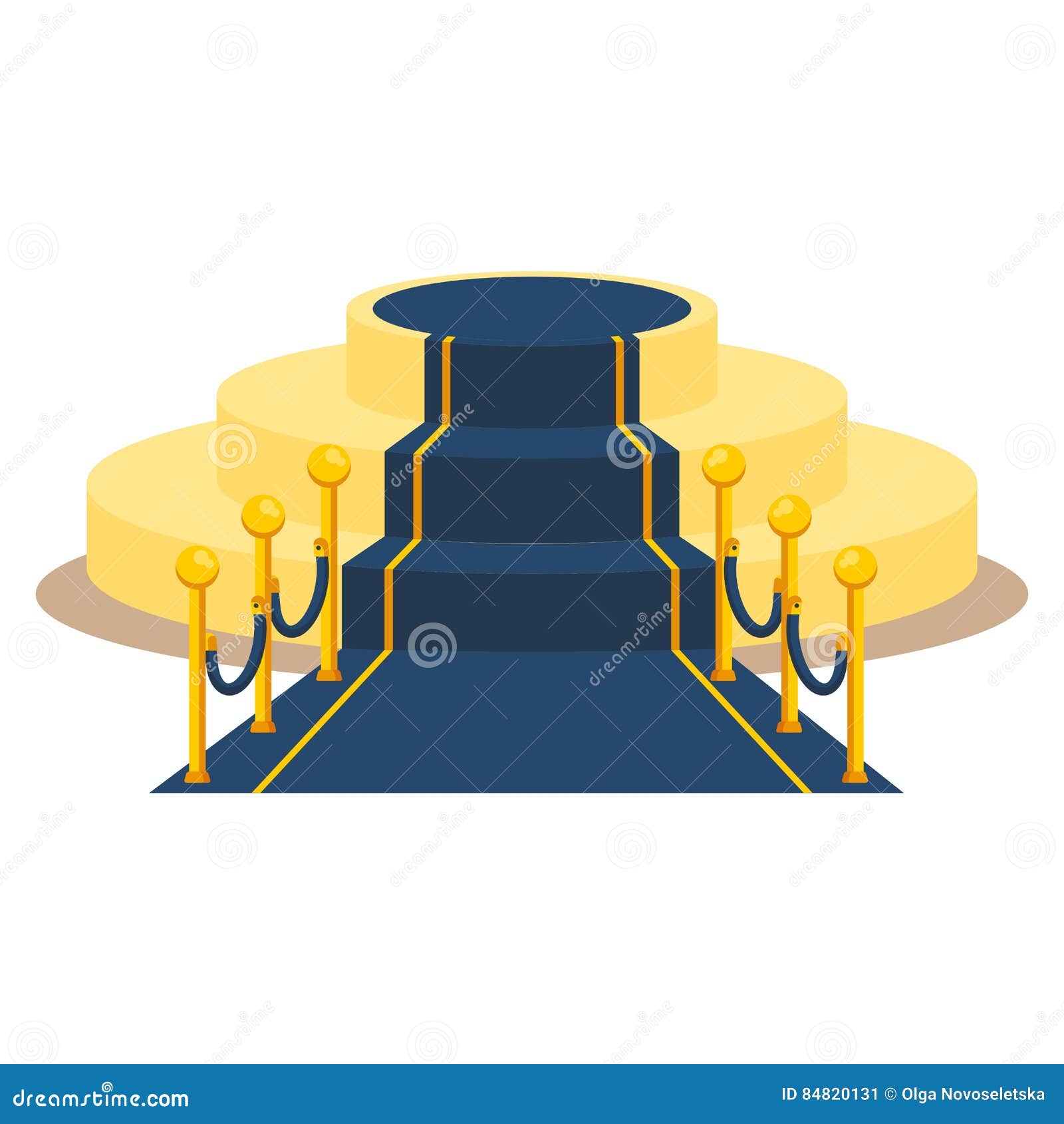 Alfombra azul aislada ilustración del vector. Ilustración de fama ...