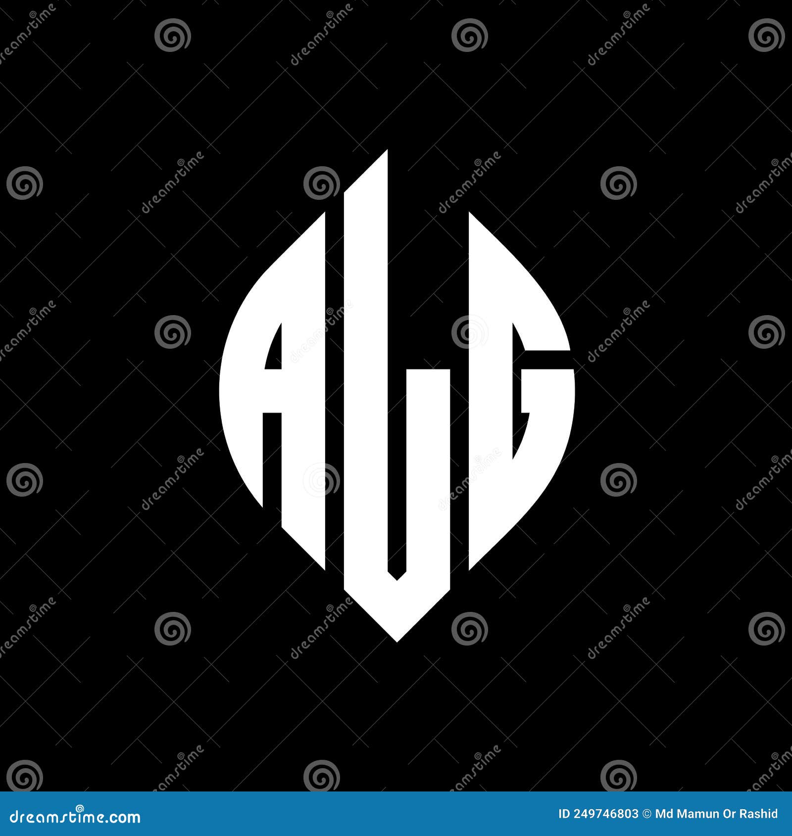 ALG Circle Letter Logo Design with Circle and Ellipse Shape. ALG ...