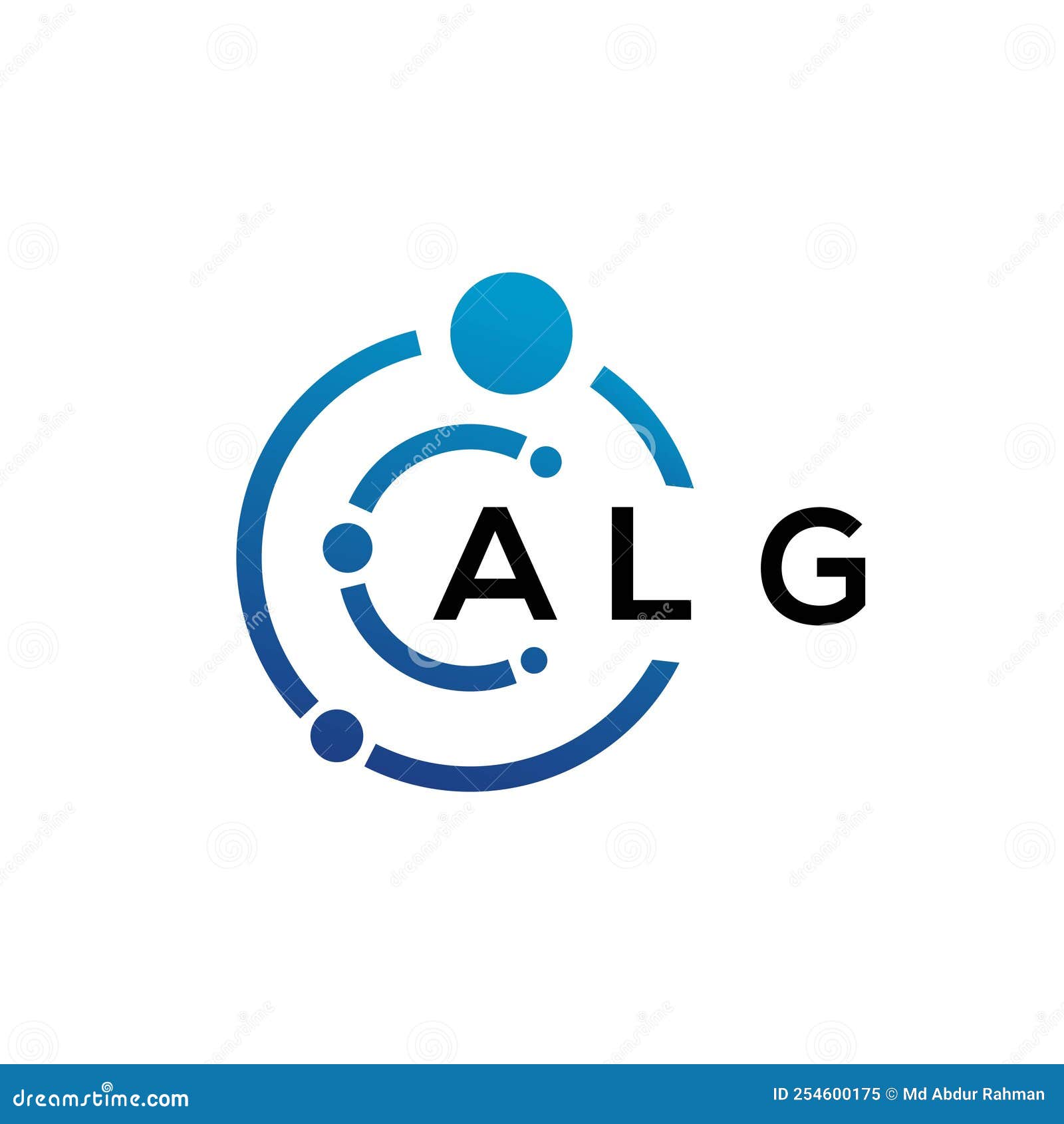 ALG Letter Logo Design on Black Background. ALG Creative Initials Letter Logo Concept Stock ...