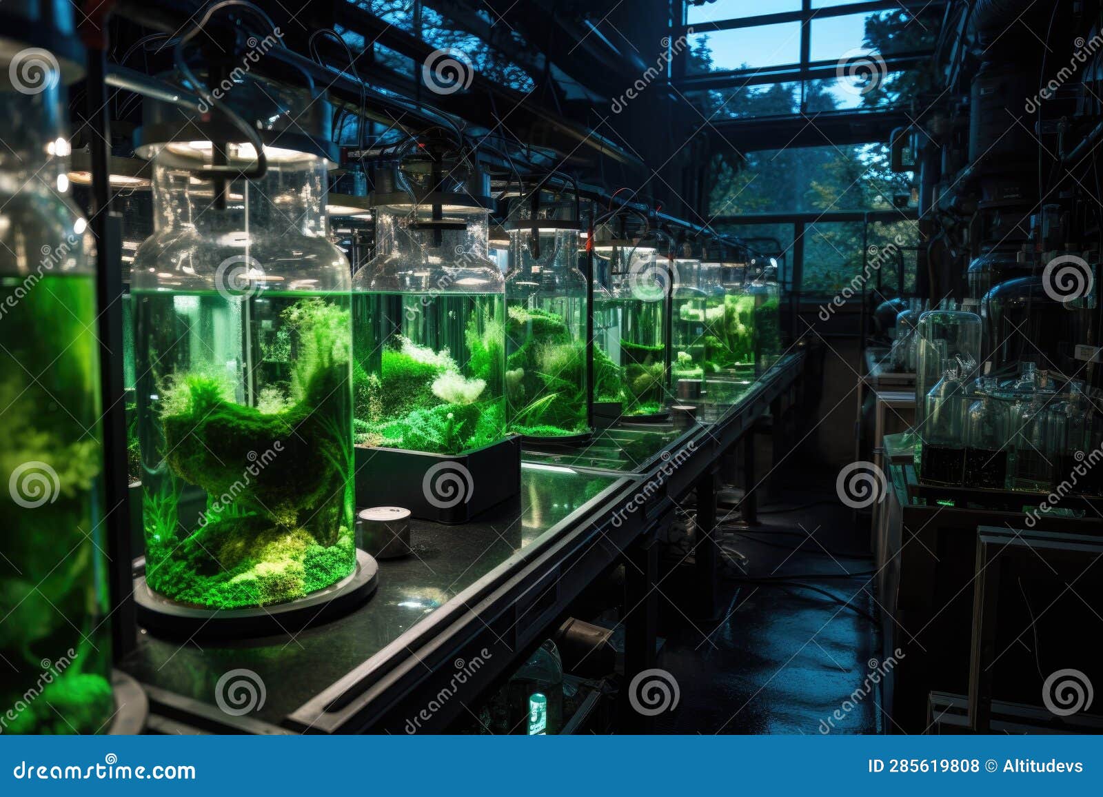 Algae-based Bio-hydrogen Production in a Laboratory Setting Stock Photo ...