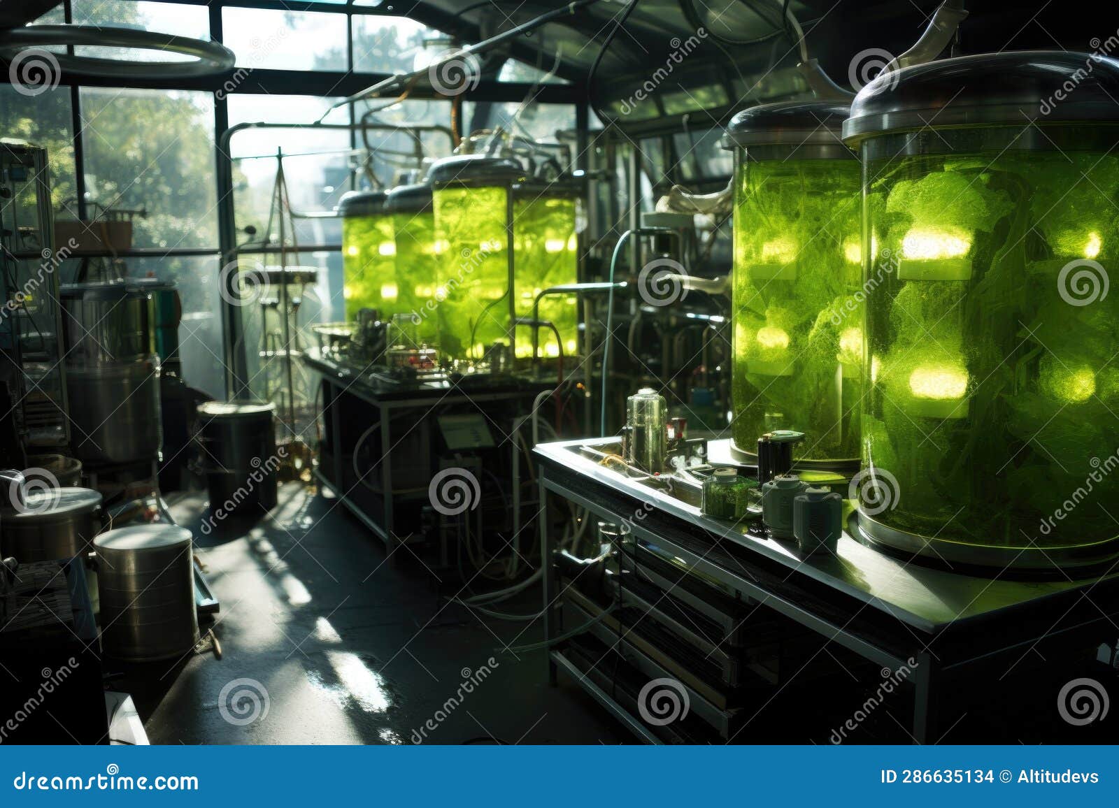Algae-based Bio-hydrogen Production in a Laboratory Setting Stock ...