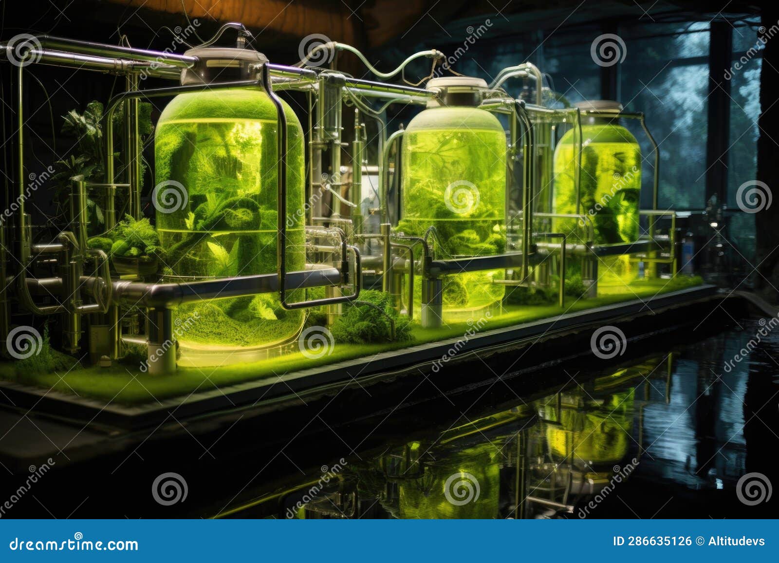 Algae-based Biohydrogen Production Setup Stock Photo - Image of ...