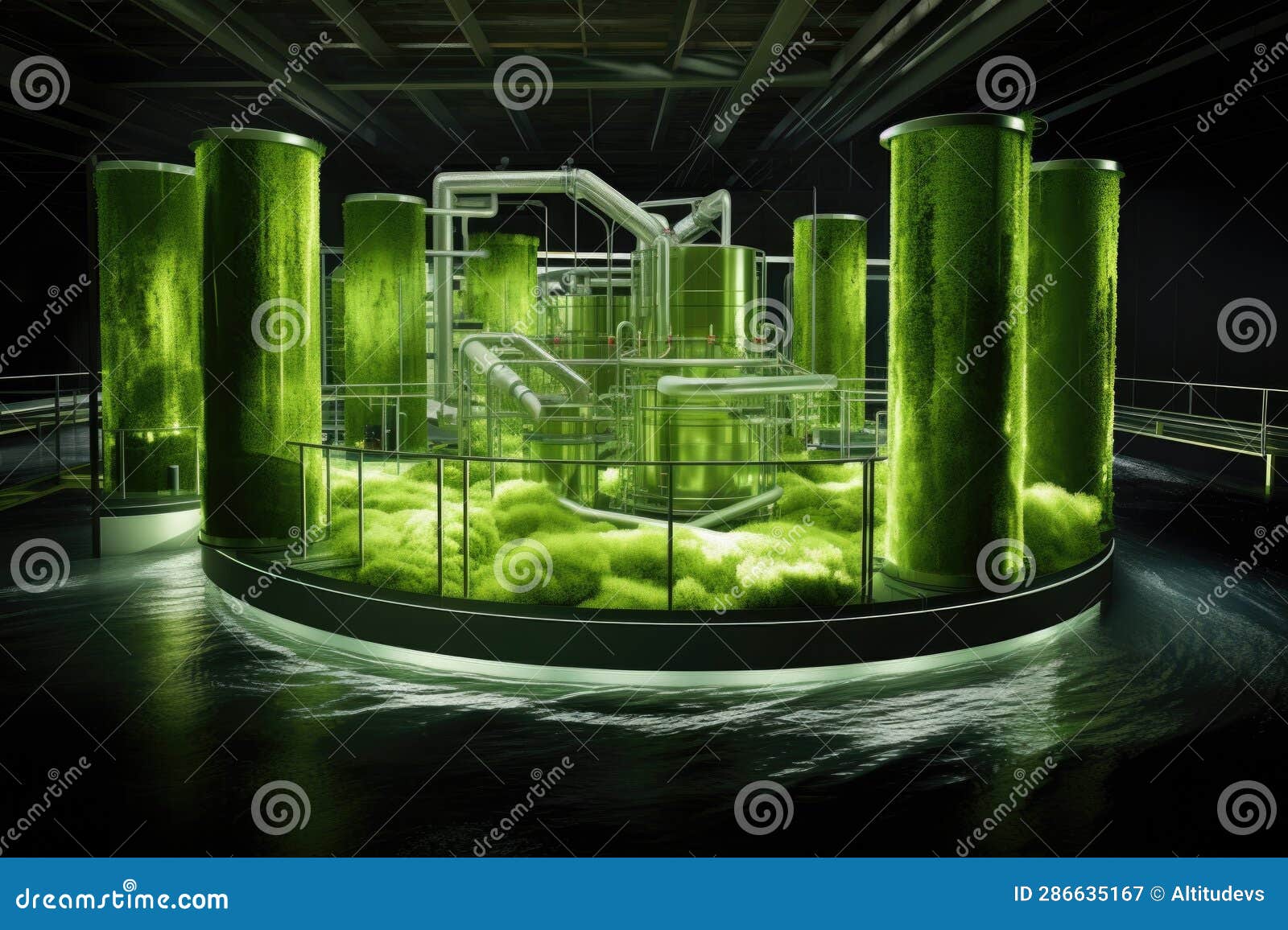 Algae-based Biohydrogen Production Technology Stock Image - Image of ...