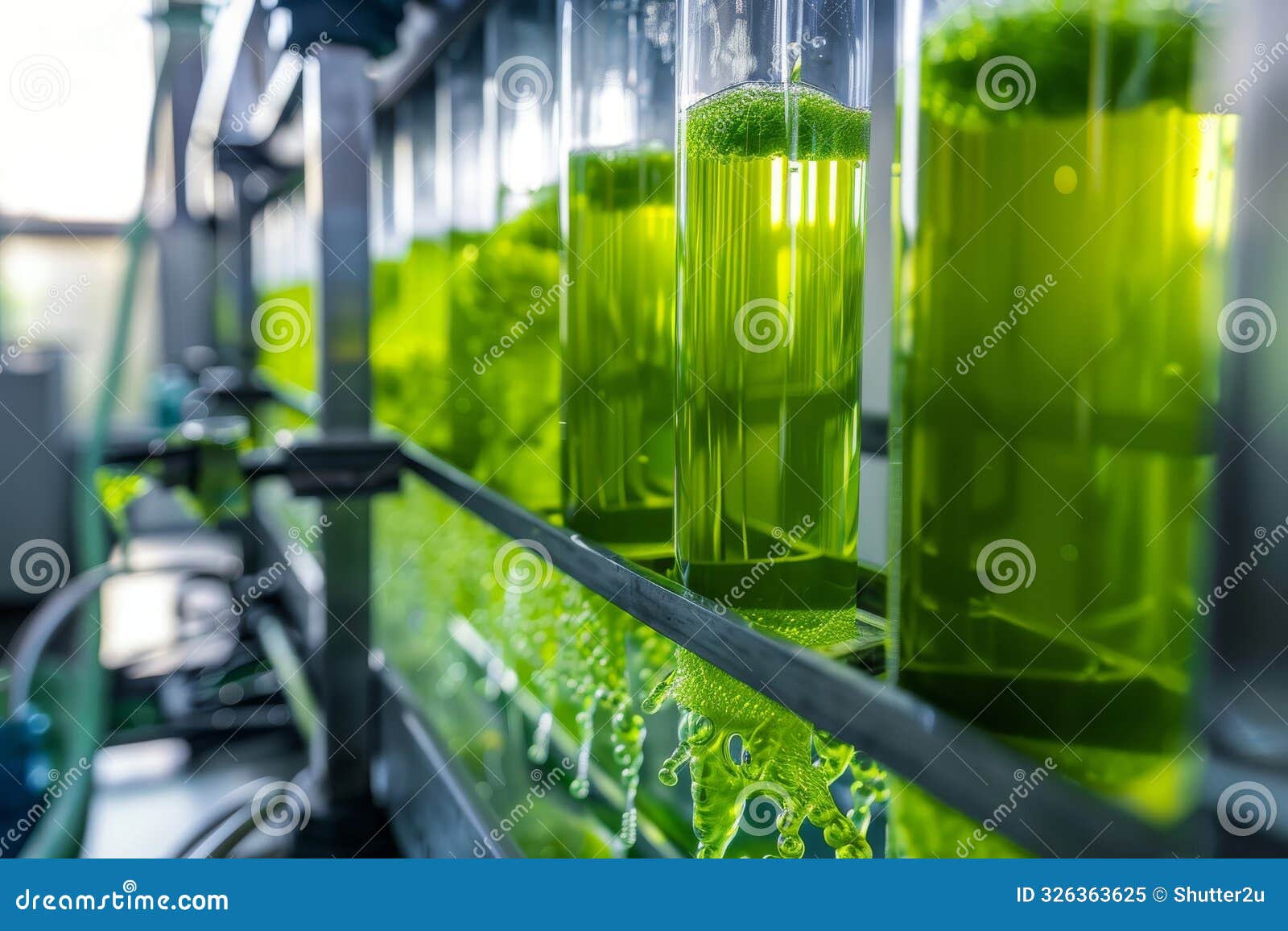 Algae Biofuel Processing in a Laboratory Scientists Converting Algae ...