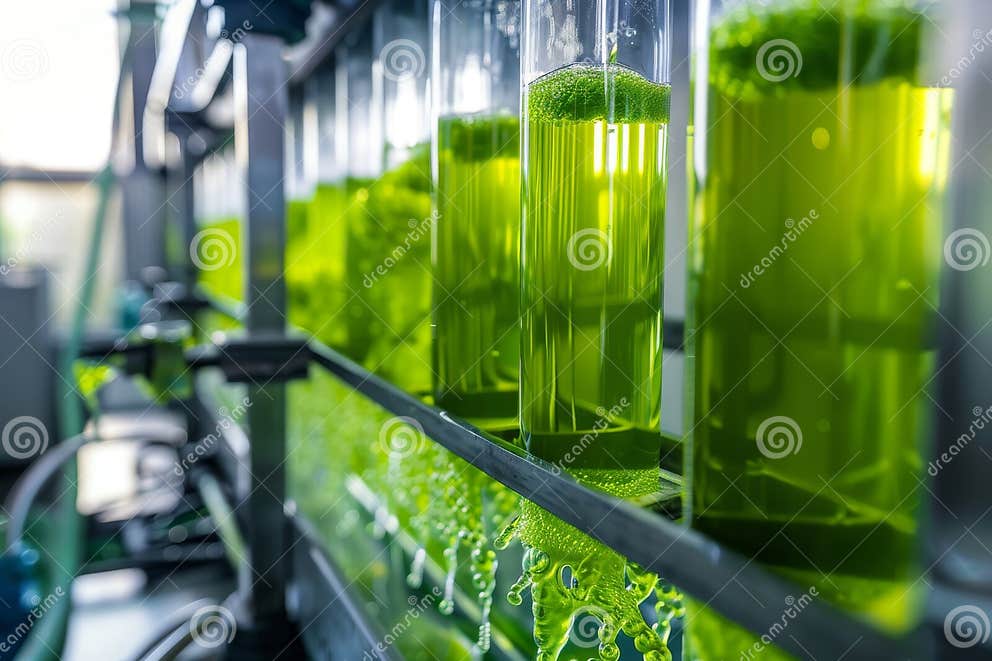 Algae Biofuel Processing in a Laboratory Scientists Converting Algae ...