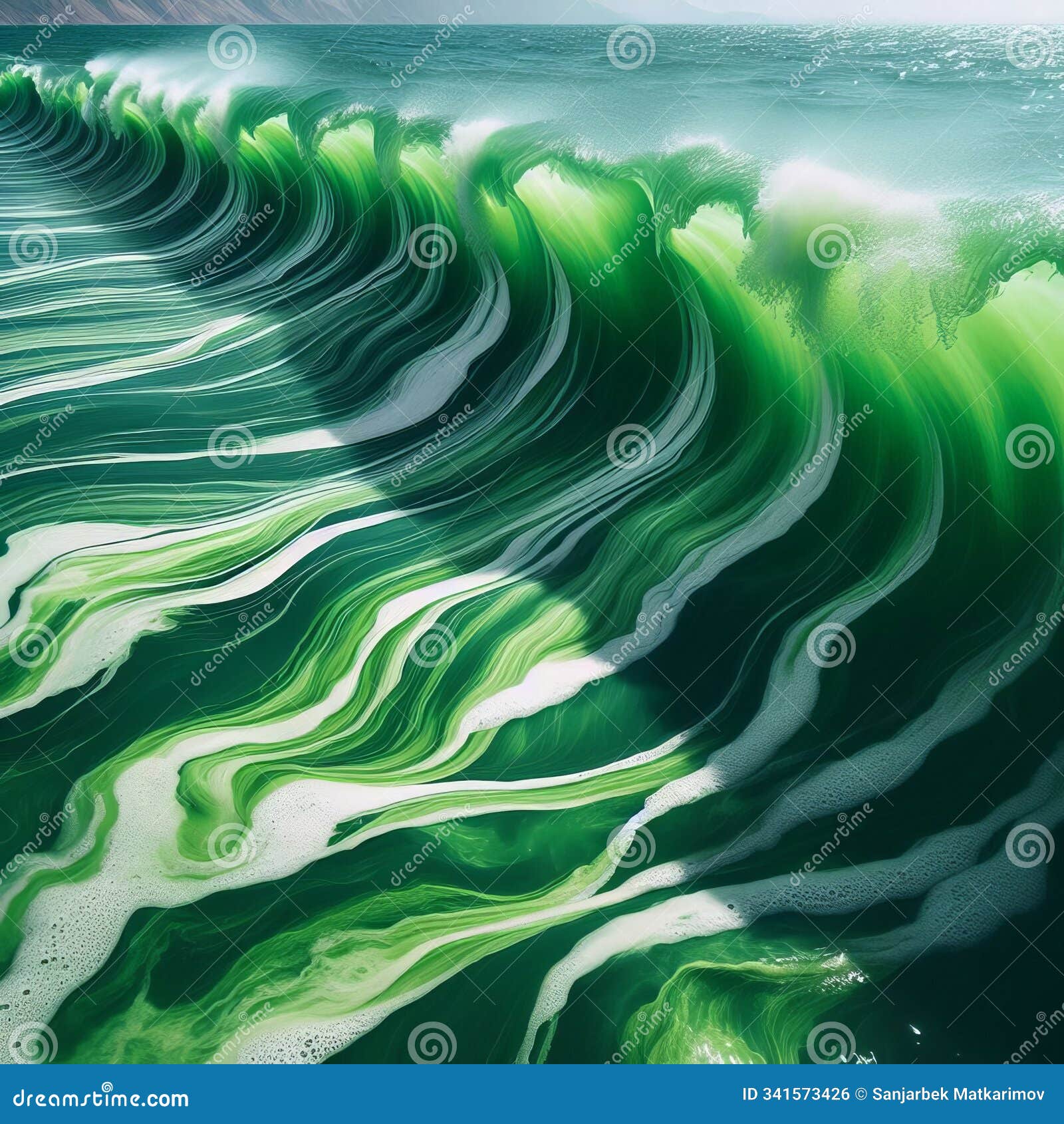 Algae Bloom Caused By Eutrophication Affecting Coral Reefs In Peacock ...