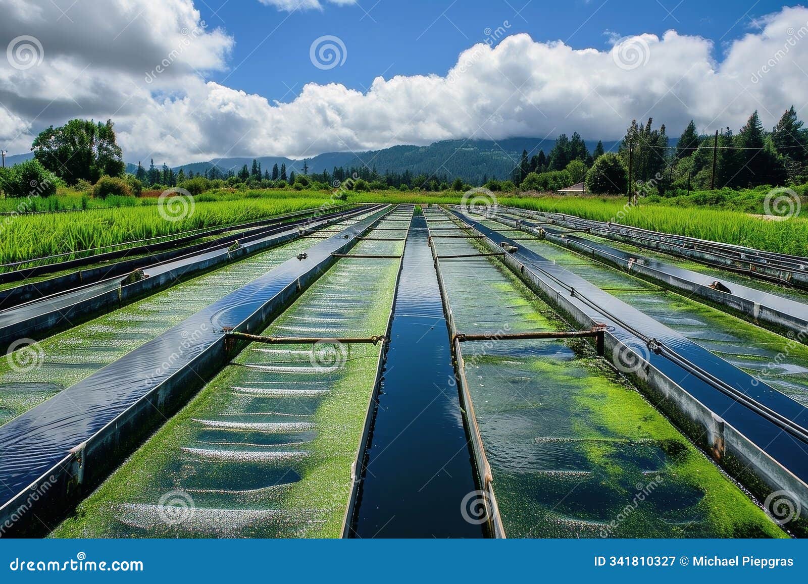 An Algae Farm for the Production of Food Stock Illustration ...