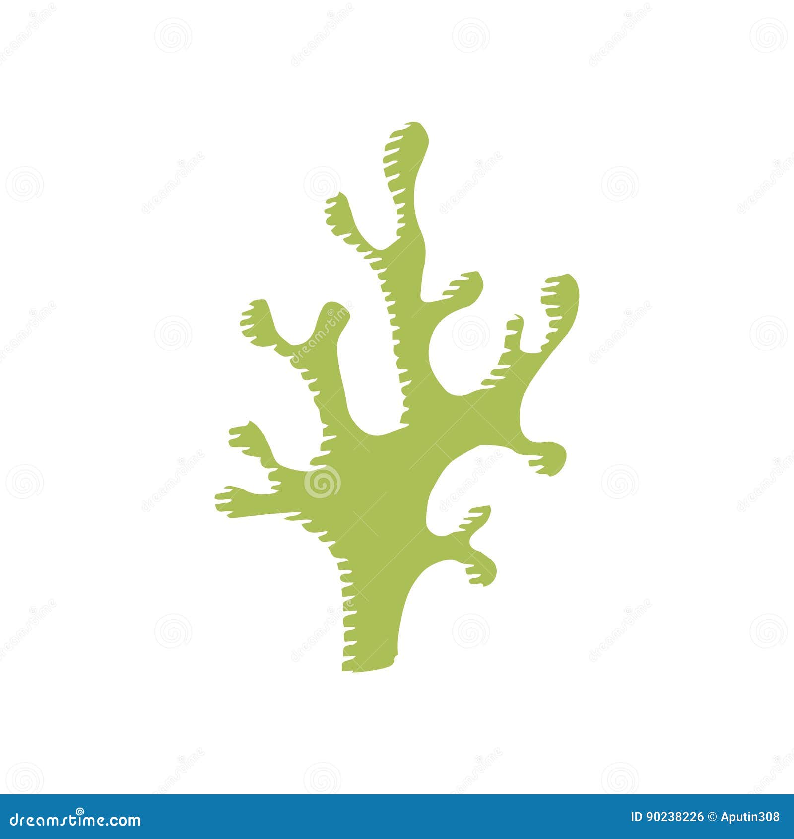 Algae hand drawing vector stock vector. Illustration of marine - 90238226