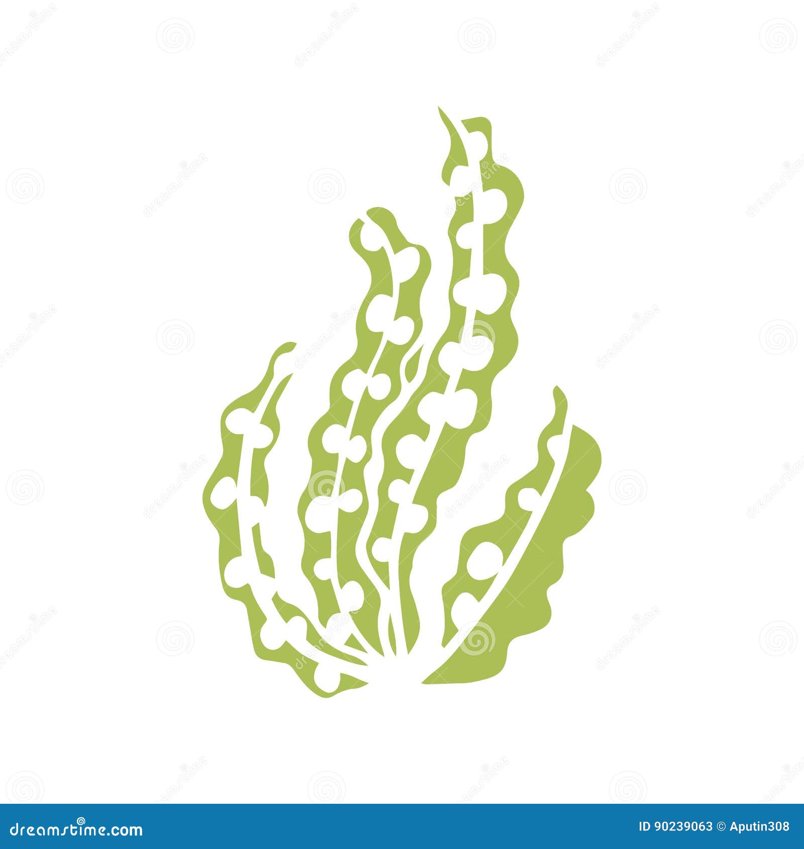 Algae hand drawing vector stock vector. Illustration of color - 90239063