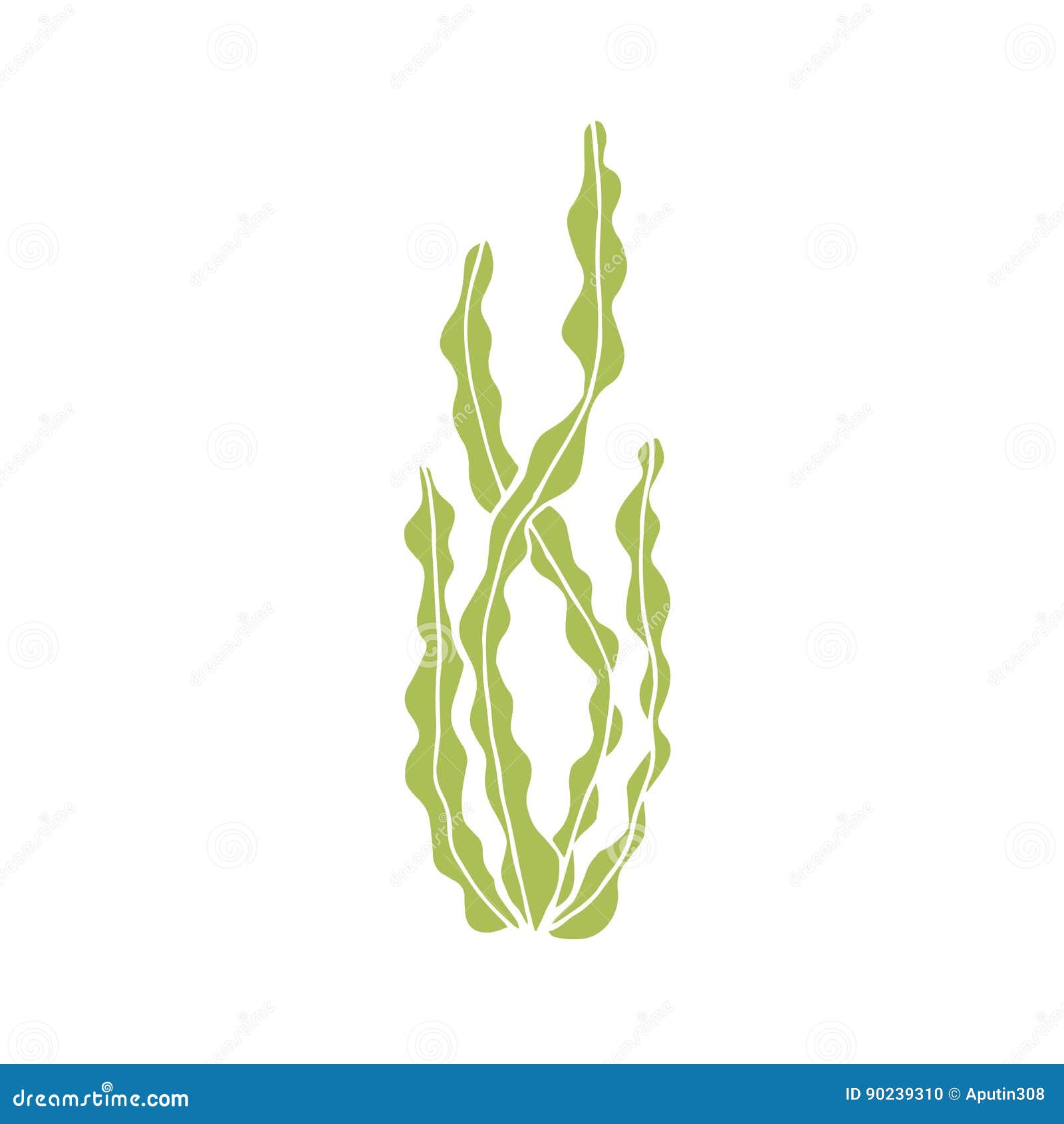 Algae hand drawing vector stock vector. Illustration of water - 90239310