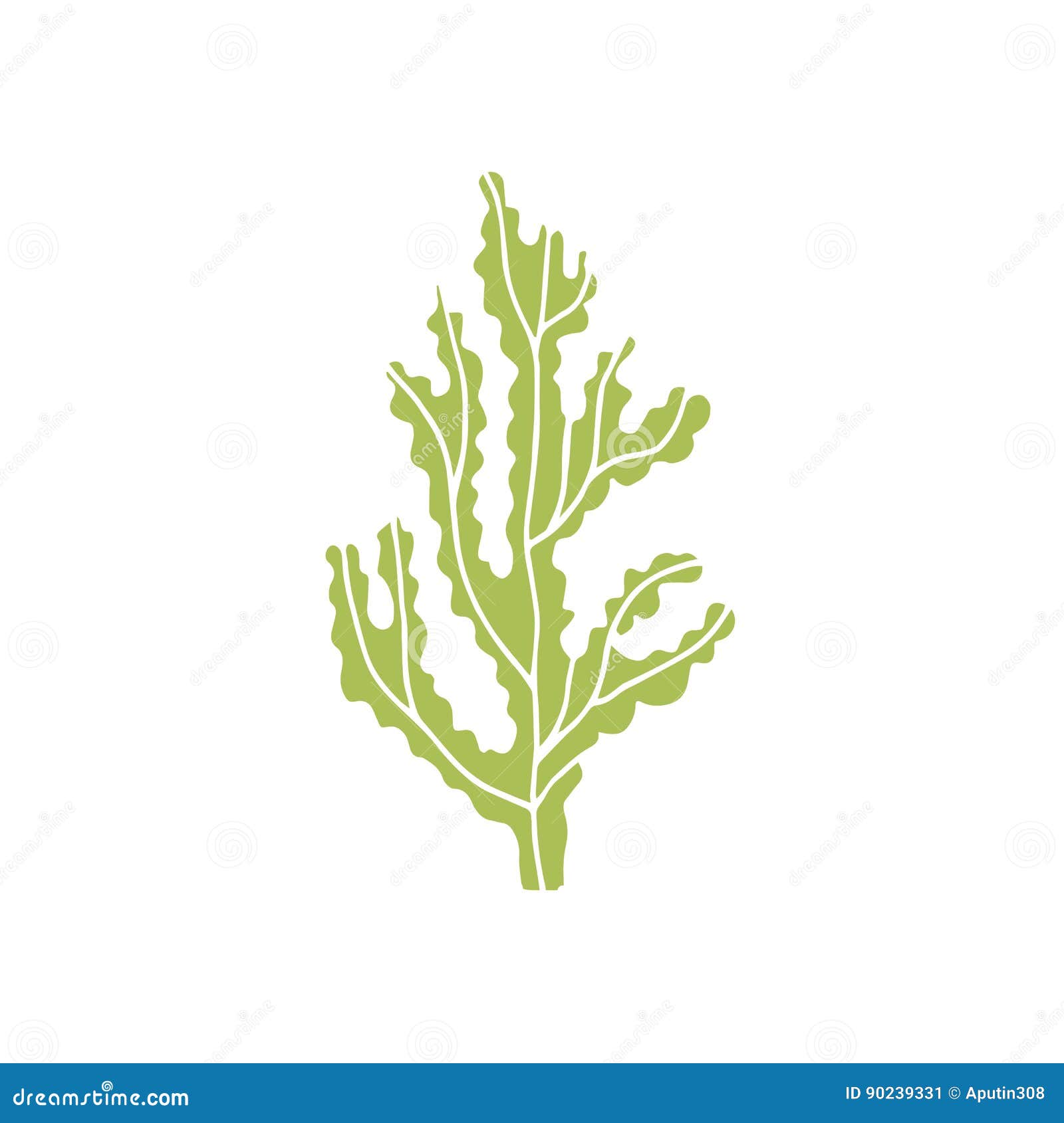 Algae hand drawing vector stock vector. Illustration of nature - 90239331