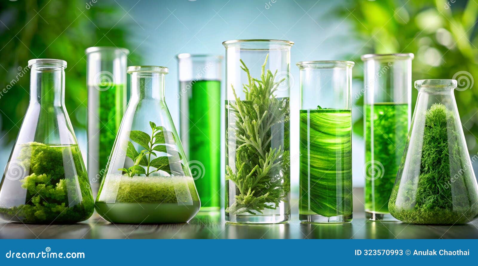 Algae Microalgae Macro Biotechnology Science AI Generative Stock ...