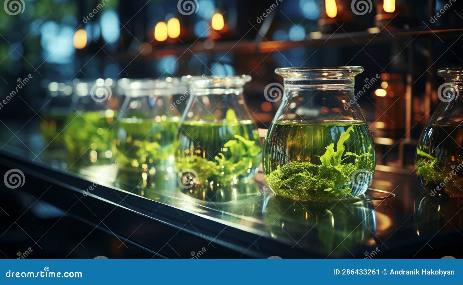 Algae, Microalgae Research in Laboratories. Biotechnology, Science ...