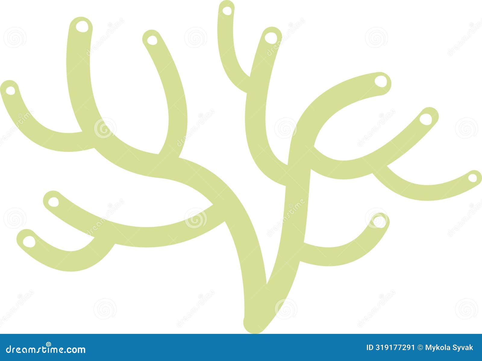 Algae Plant Cartoon stock vector. Illustration of coral - 319177291