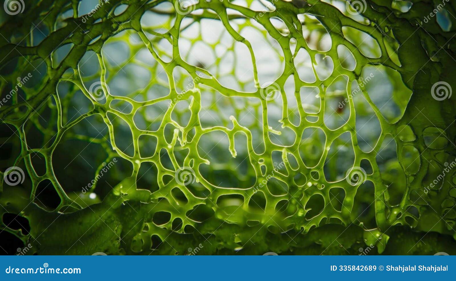 Algae Under Microscopic View with Visible Cells. Stock Image - Image of ...