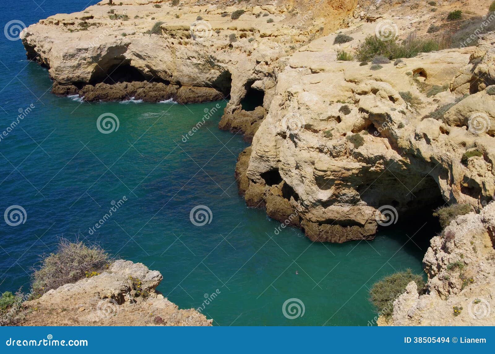 Algar Seco foto de stock. Imagem de azul, costa, paisagem - 38505494