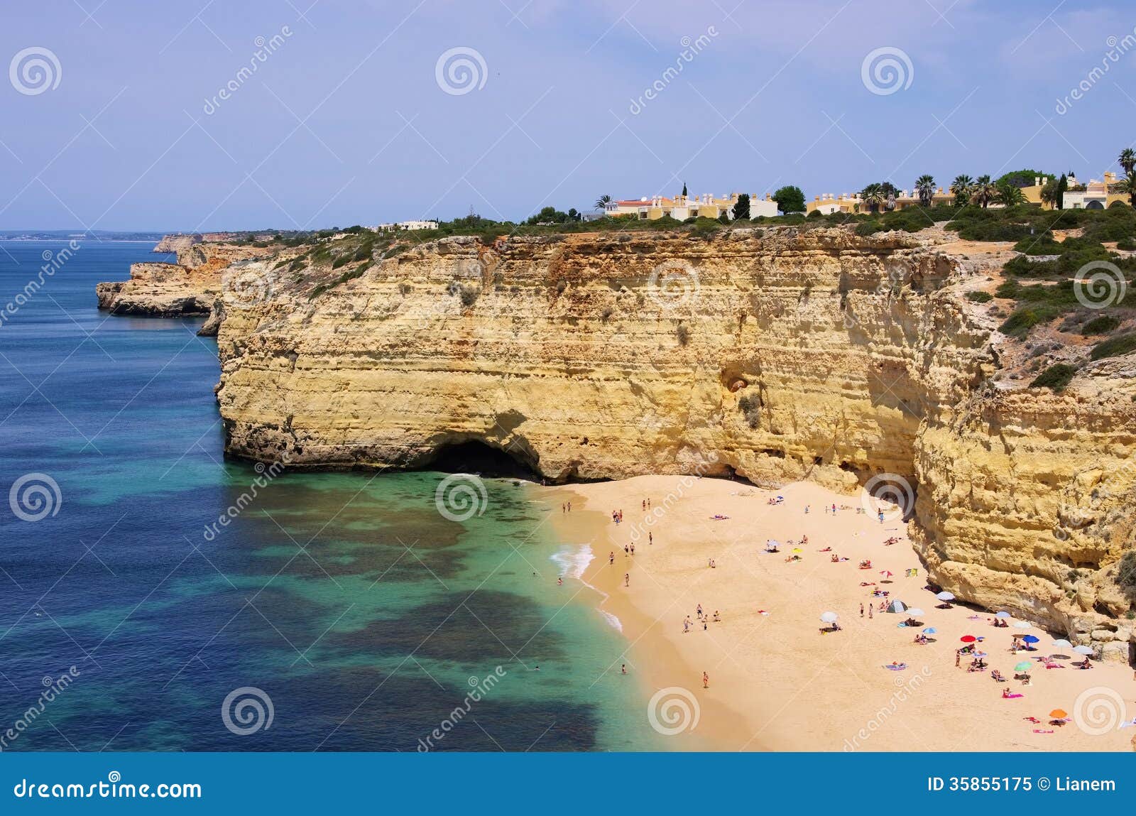 Algarve Beach Da Senhora Da Rocha Stock Image - Image of blue, nature ...
