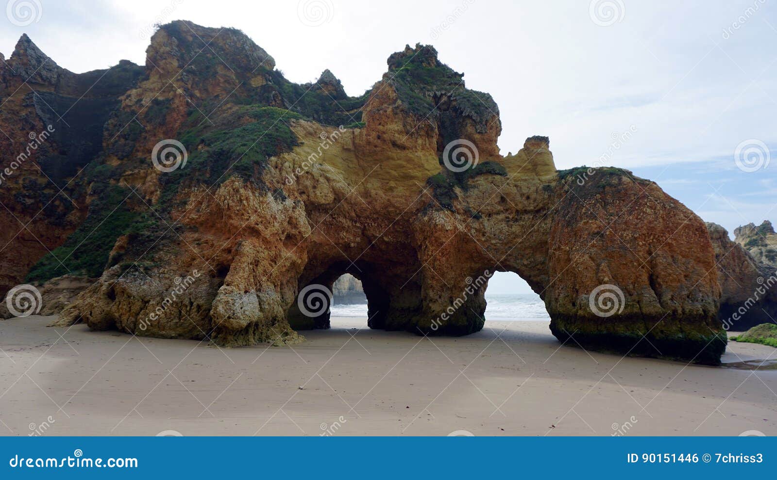 Algarve grotto stock photo. Image of scenic, travel, colorful - 90151446