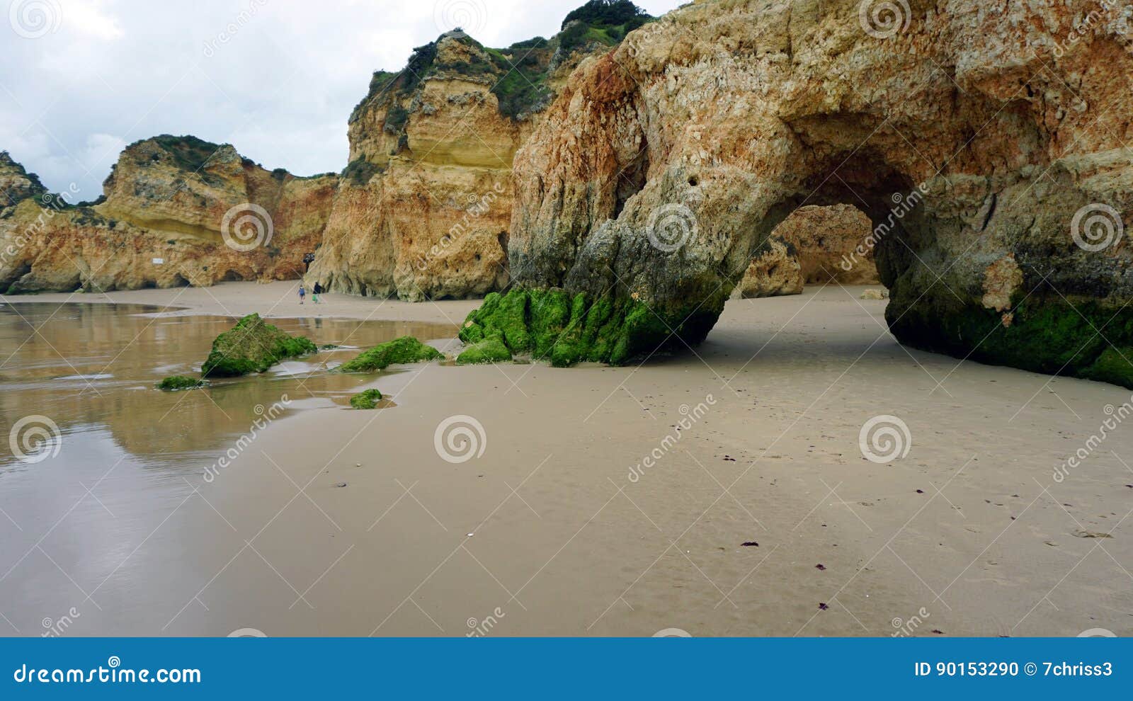 Algarve grotto stock photo. Image of tunnel, clouds, portugal - 90153290