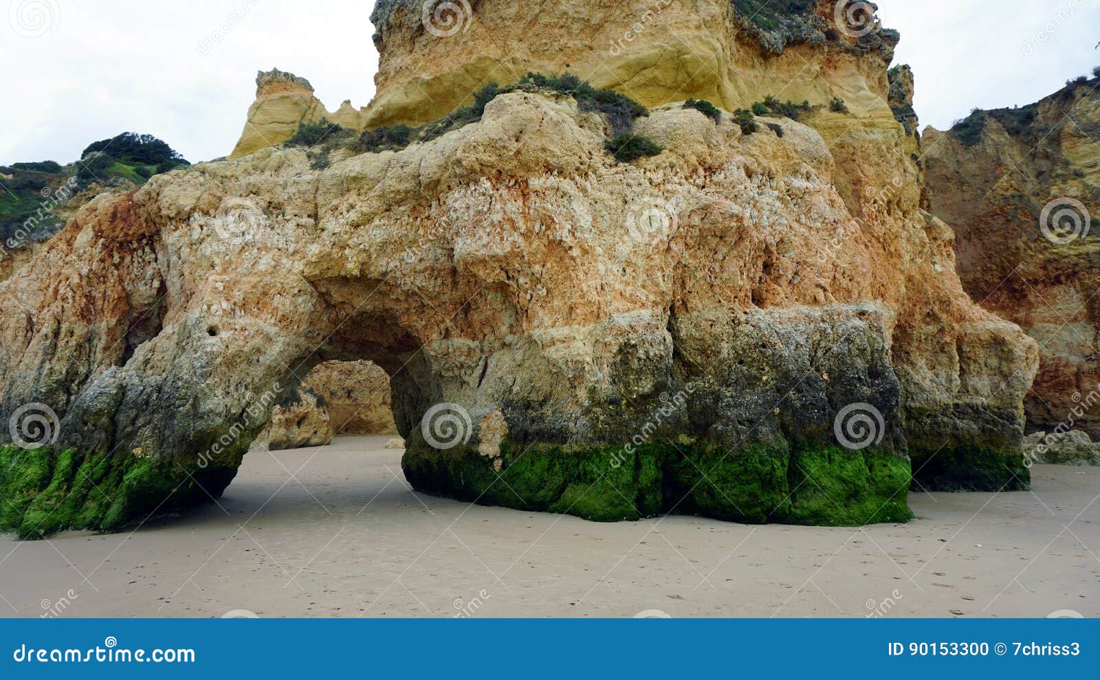 Algarve grotto stock photo. Image of coastline, grotto - 90153300