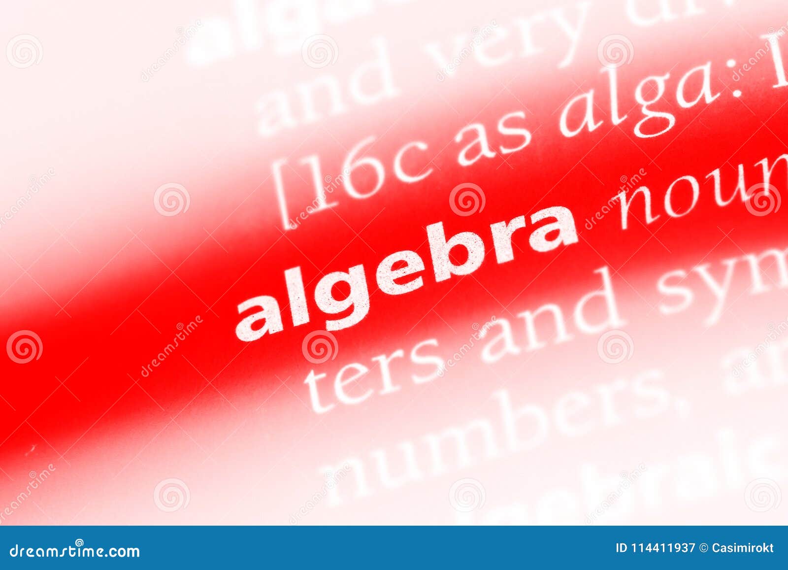 Algebra stock image. Image of text, word, concept, macro - 114411937