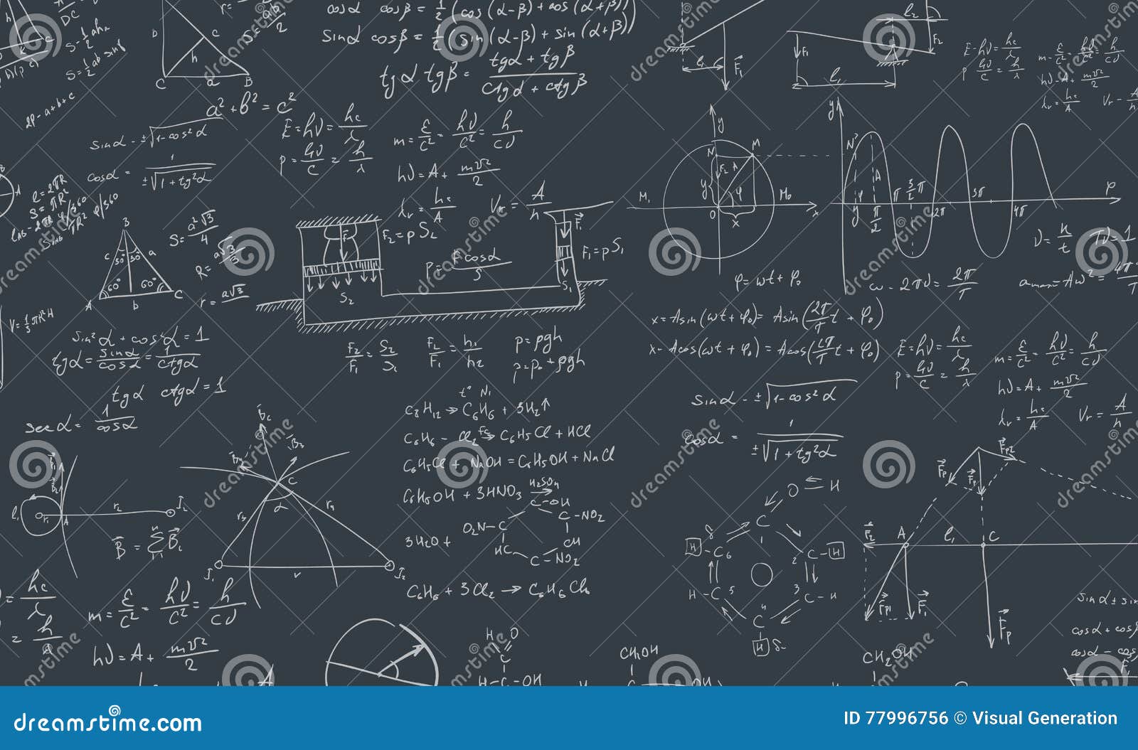 Algebra formula stock illustration. Illustration of equation - 77996756