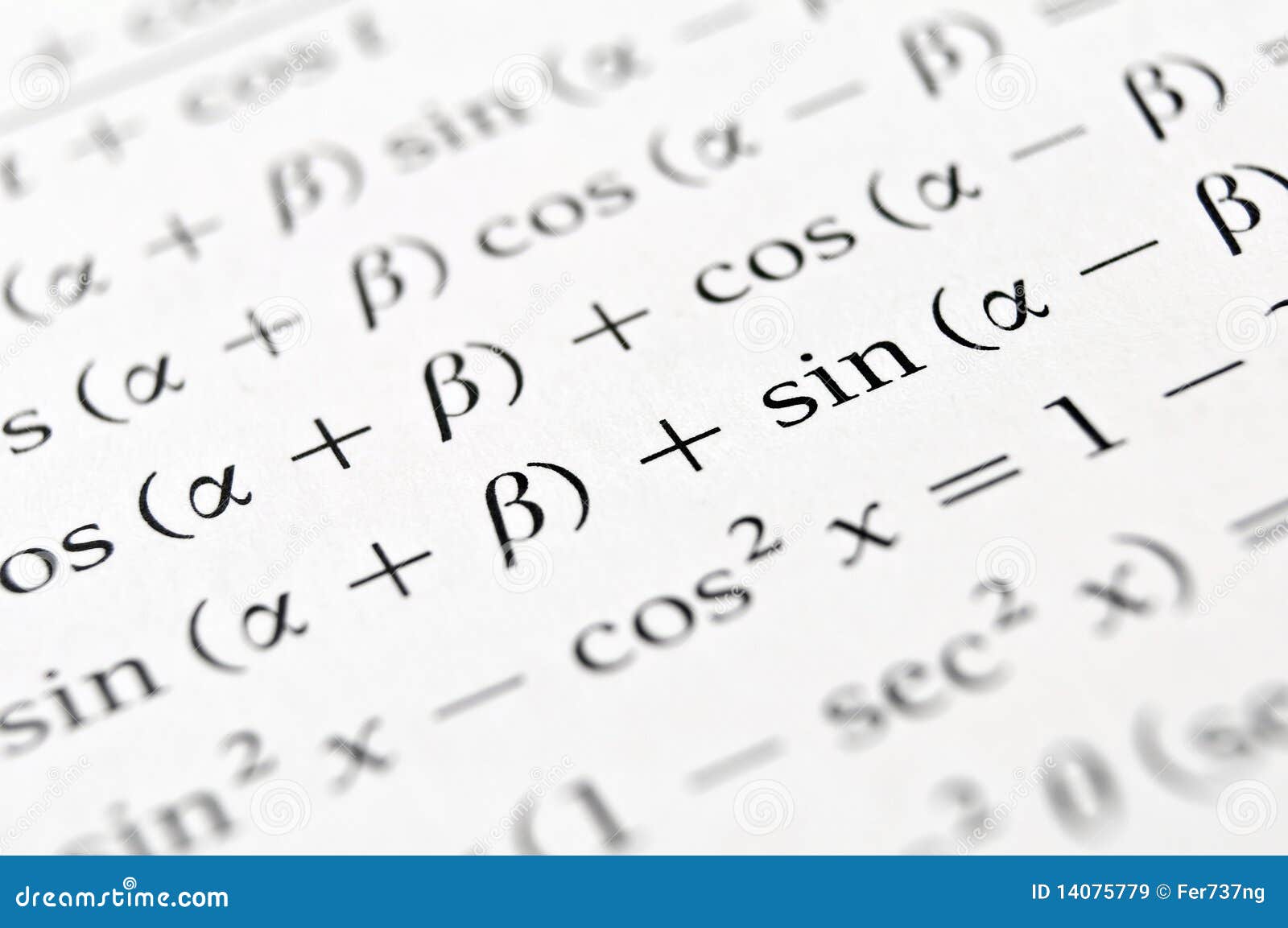 Algebra formulas close up. stock image. Image of complicated - 14075779
