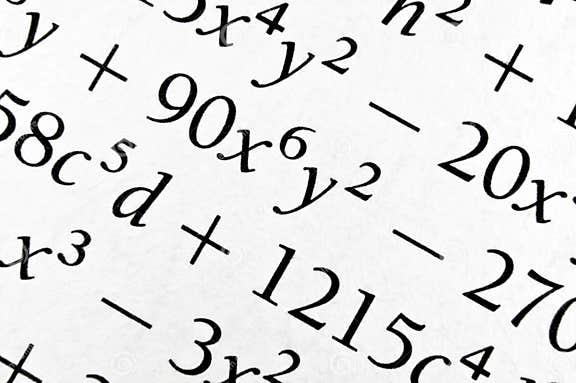 Algebra formulas close up. stock image. Image of teach - 14165683