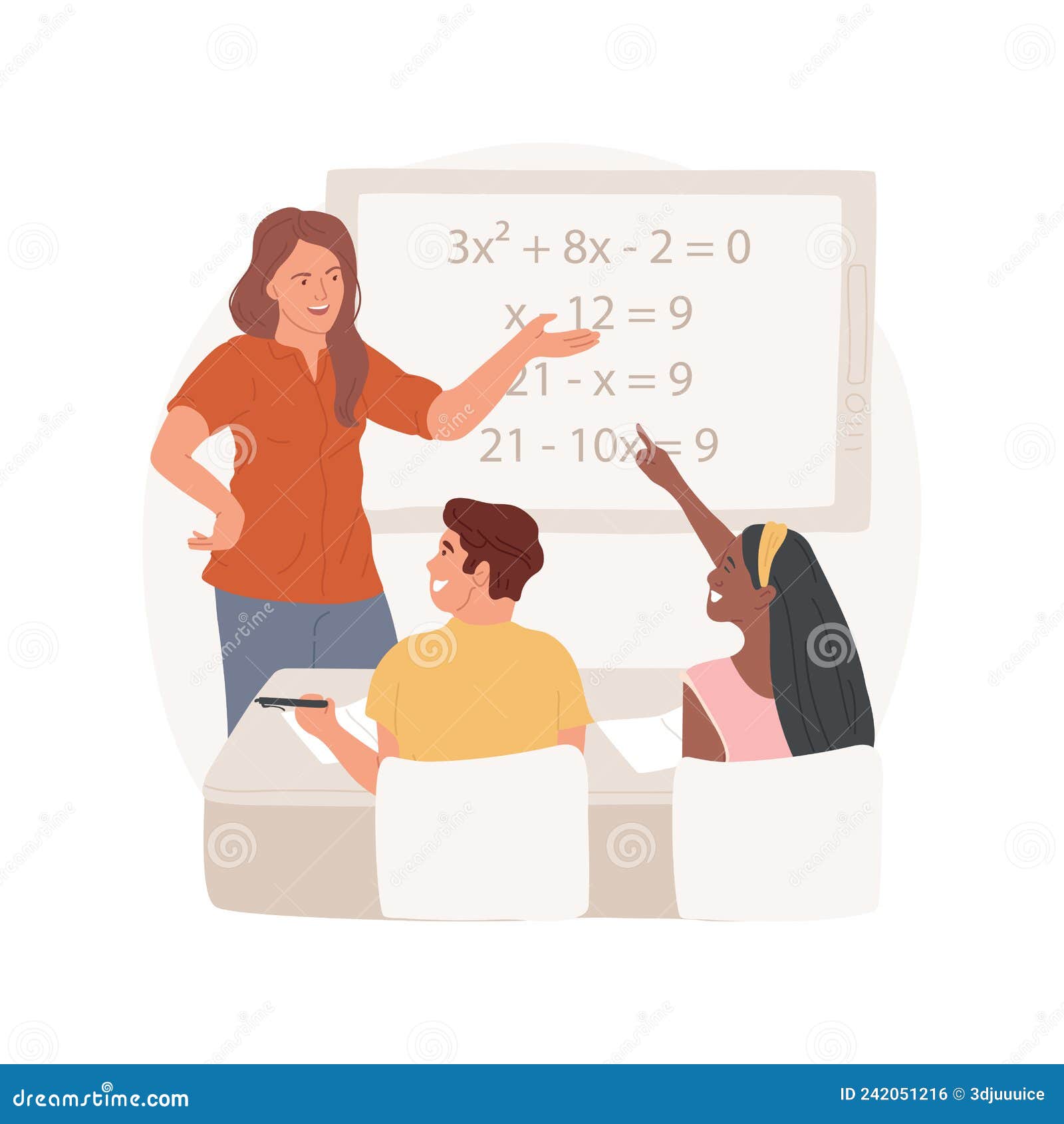 Algebra Isolated Cartoon Vector Illustration Stock Vector ...