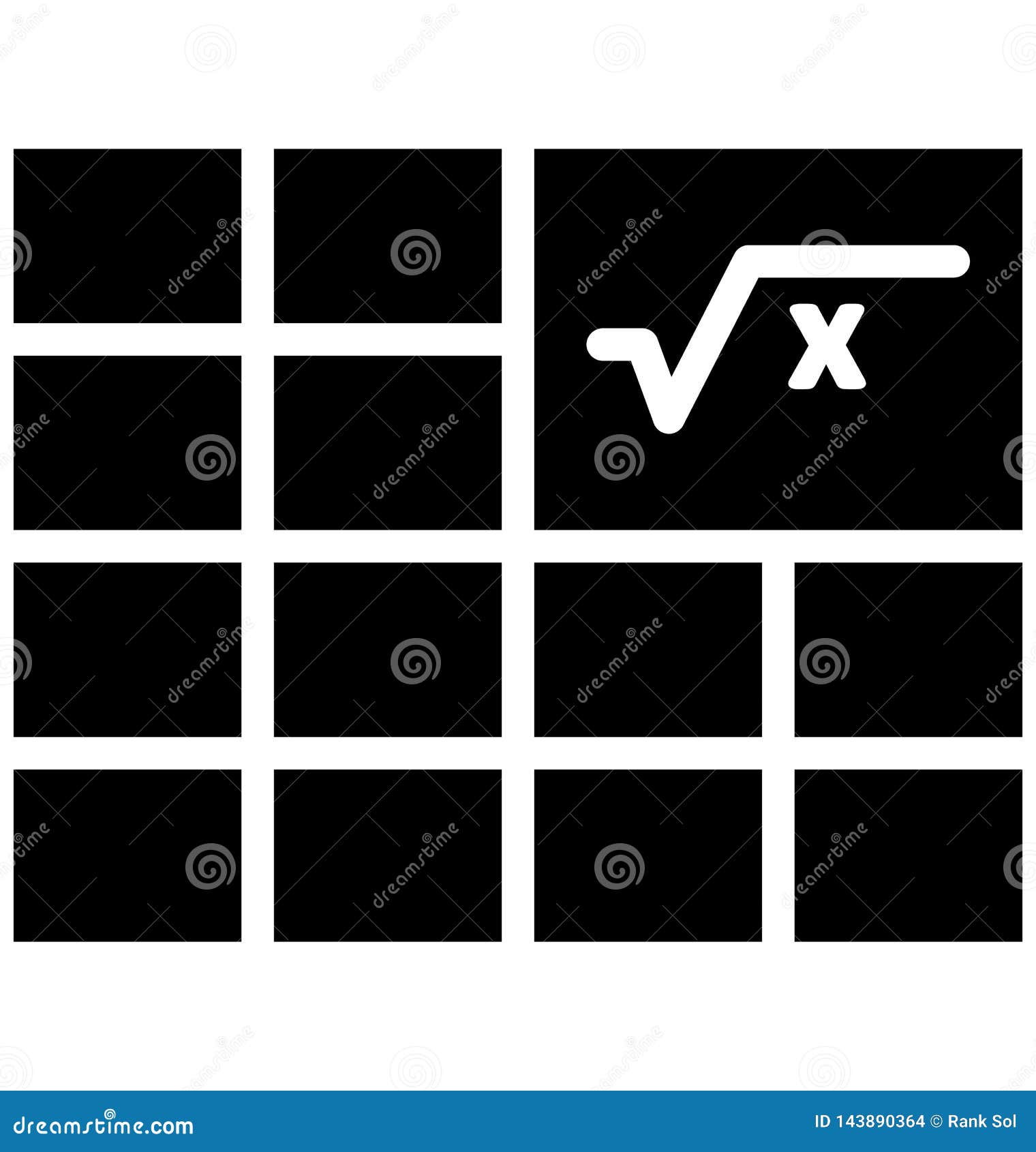 Algebra Isolated Vector Icon Which Can Easily Modify or Edit Stock ...