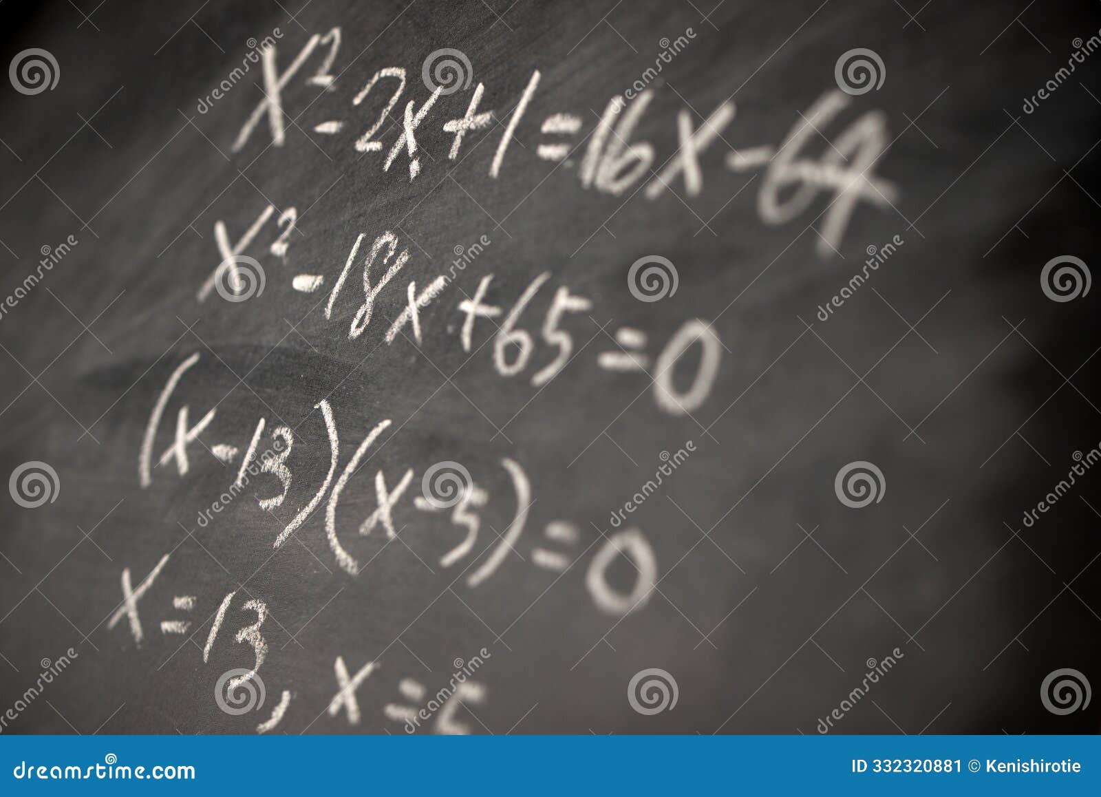Algebra Mathematic Formula Written on Chalkboard Stock Image - Image of ...