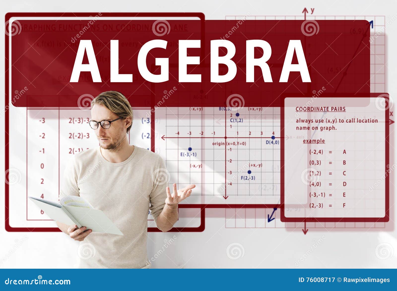 Algebra Mathematics Calculation Chart Concept Stock Image - Image of ...