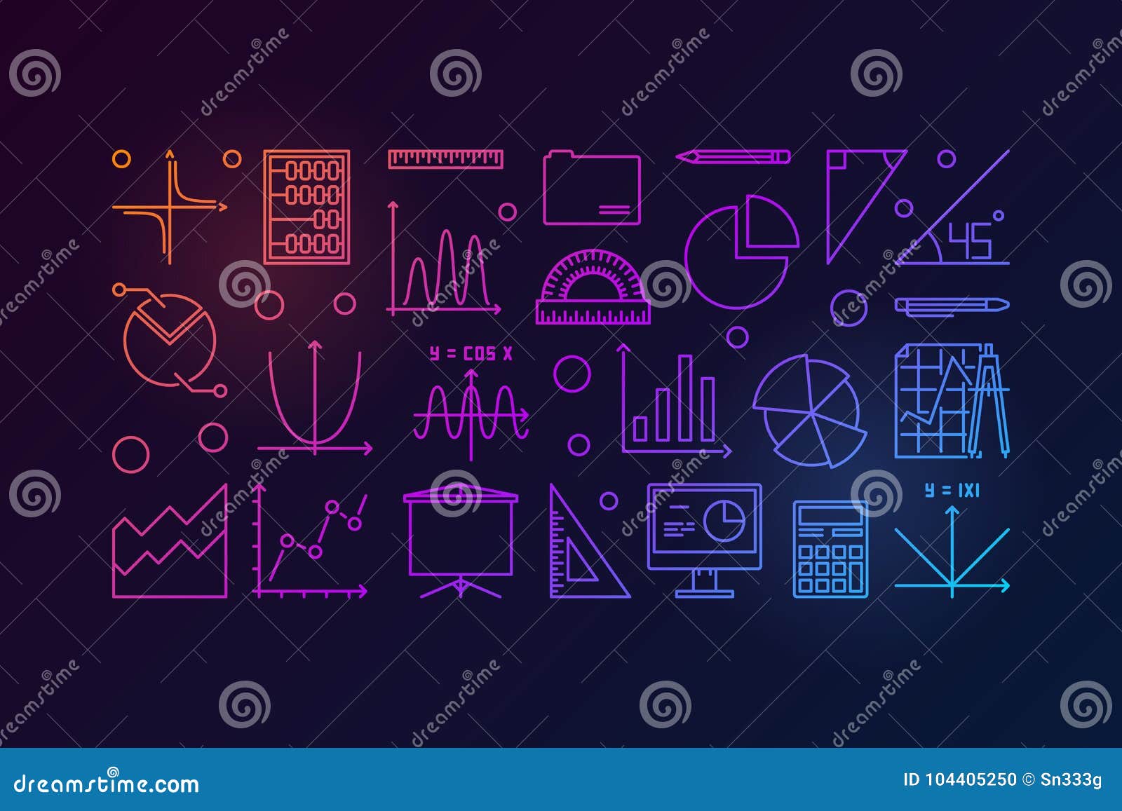 Algebra and Mathematics Colorful Vector Illustration Stock Vector ... Algebra and Mathematics Colorful Vector Illustration Stock Vector ...
