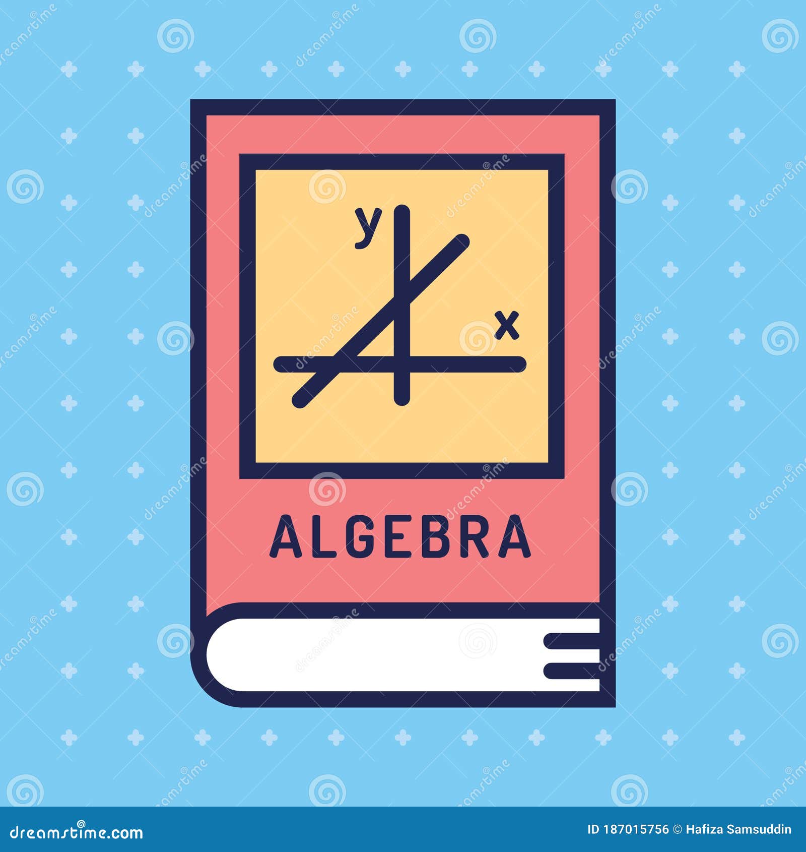 Algebra Textbook. Vector Illustration Decorative Design Stock Vector ...