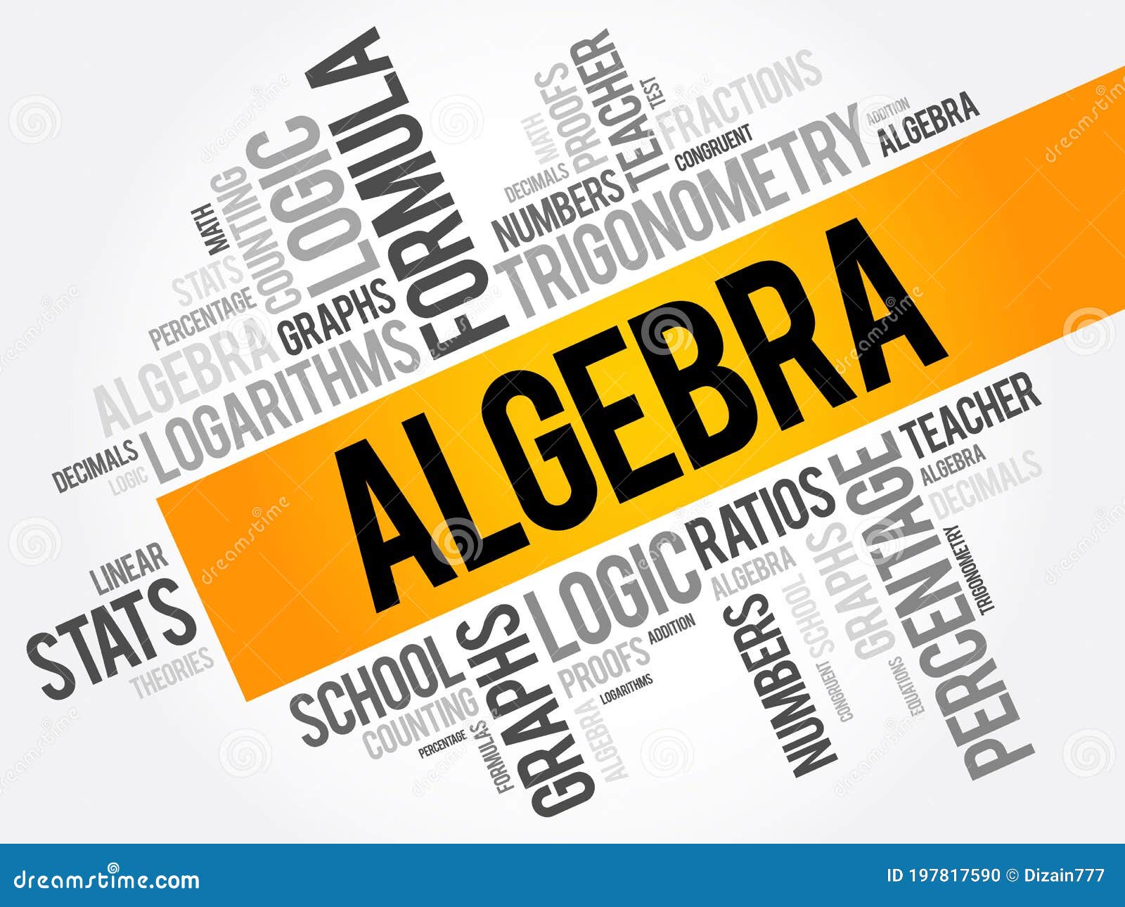 Algebra Word Cloud Collage, Education Concept Background Stock ...