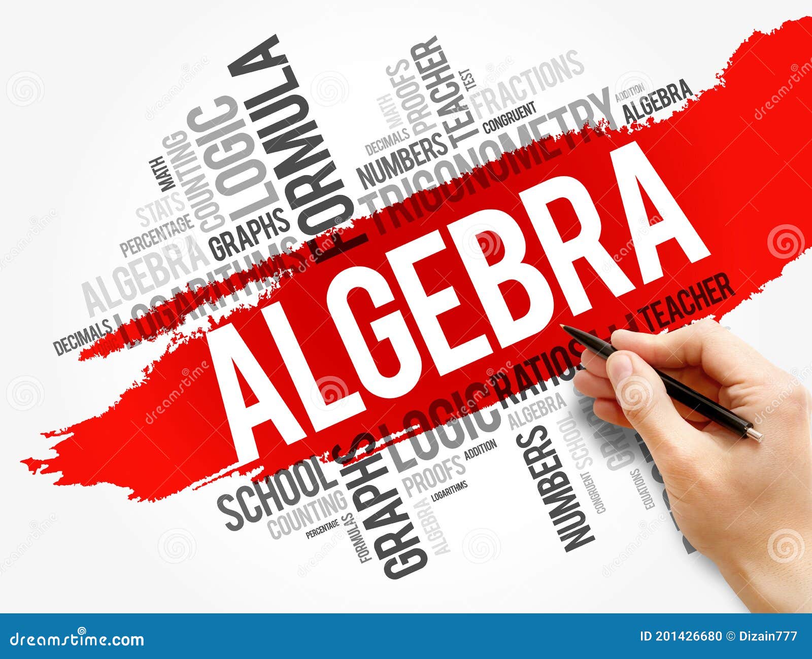 Algebra Word Cloud Collage, Education Concept Stock Photo - Image of graphic, minus: 201426680