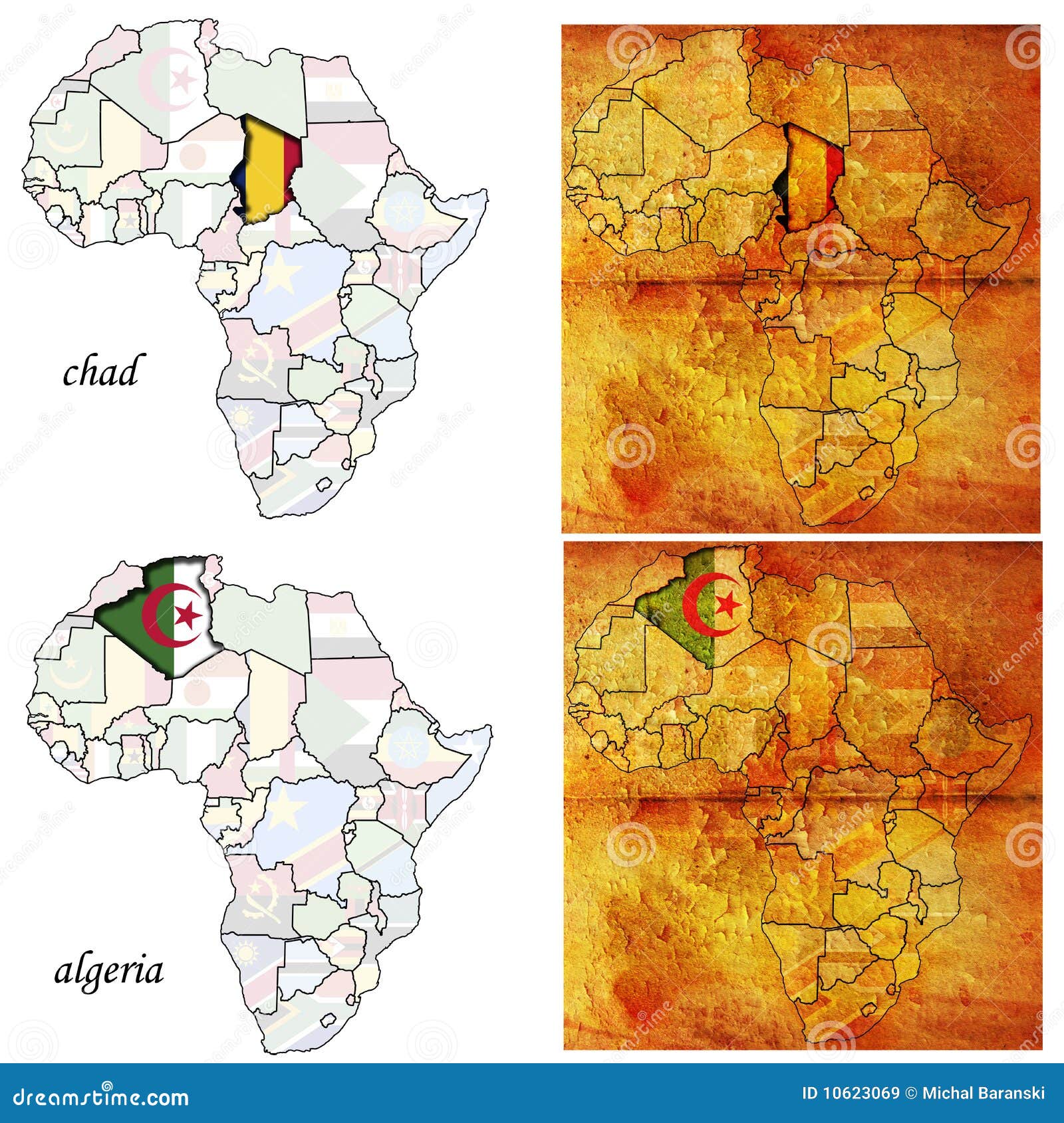 Alger&chad on Africa Map Stock Illustration - Illustration of distorted ...