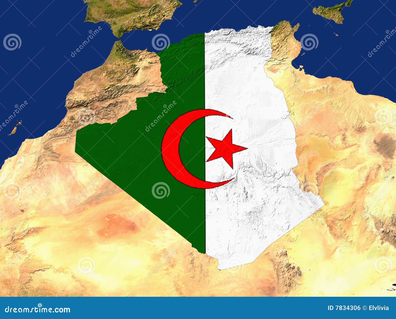 Algeria stock illustration. Illustration of mediterranean - 7834306