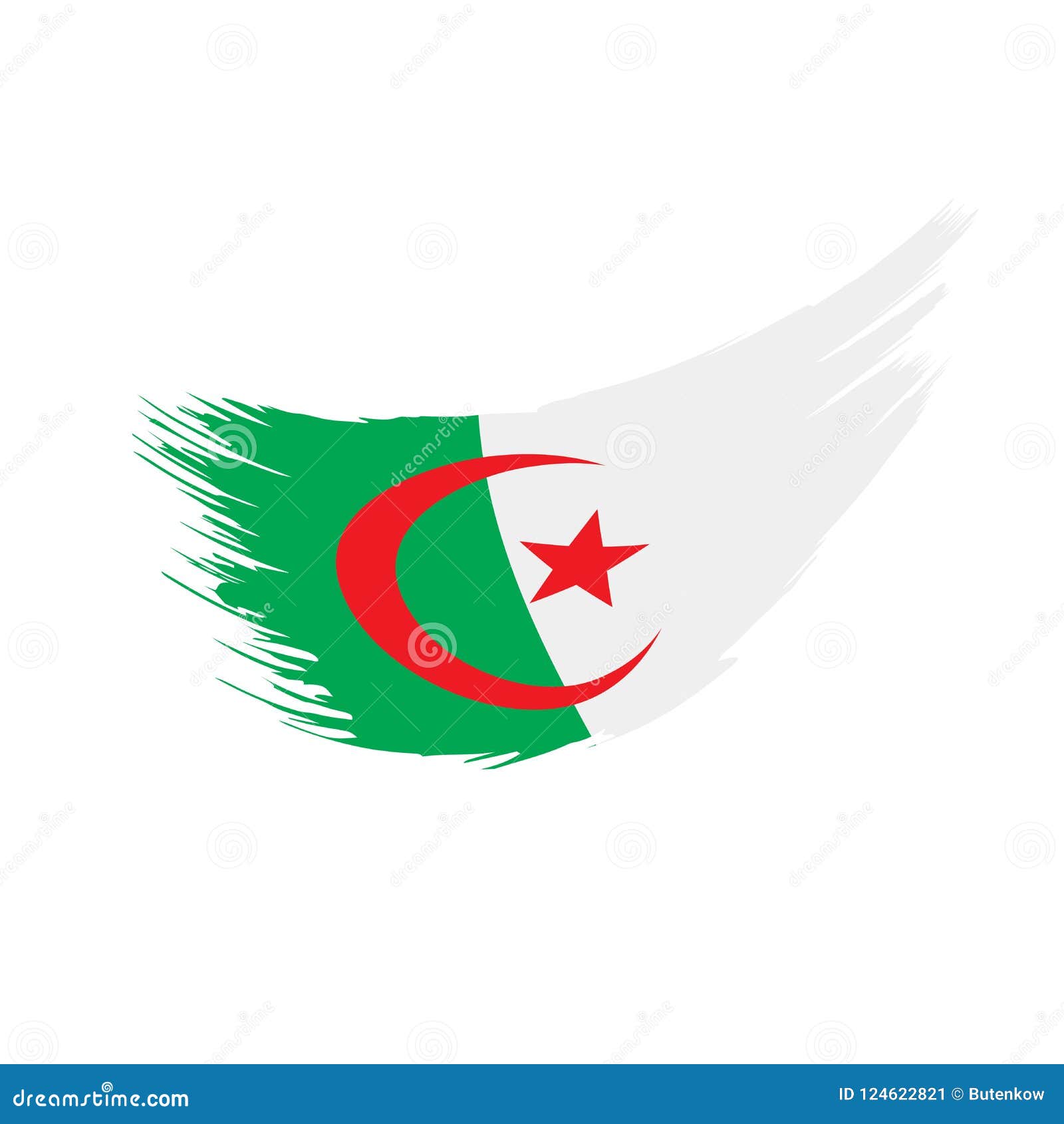 Algeria Flag, Vector Illustration Stock Vector - Illustration of ...