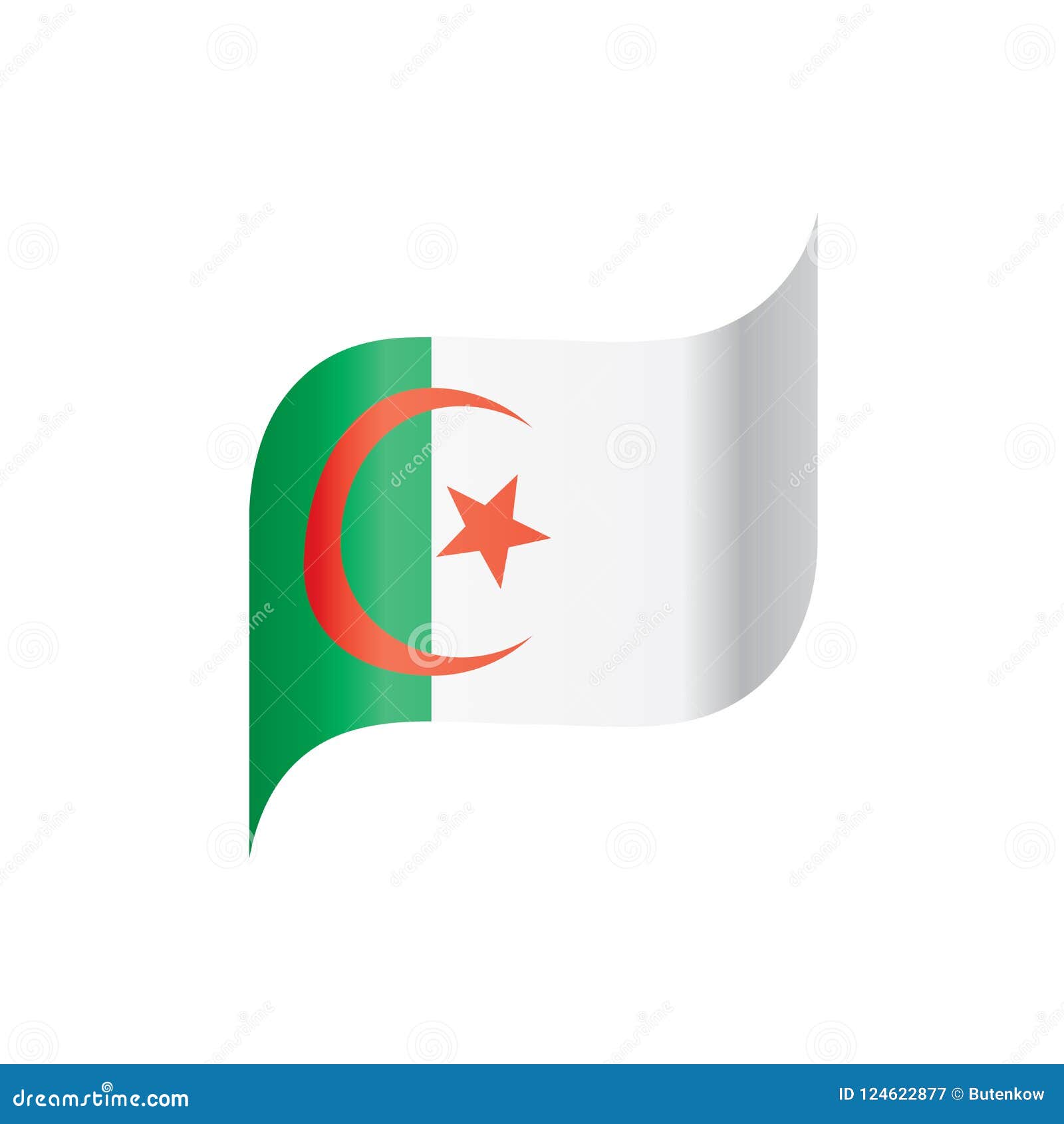 Algeria Flag, Vector Illustration Stock Vector - Illustration of ...