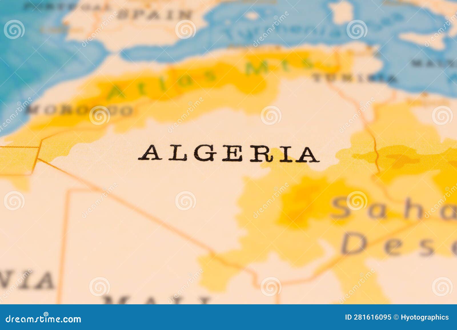 algeria on world map