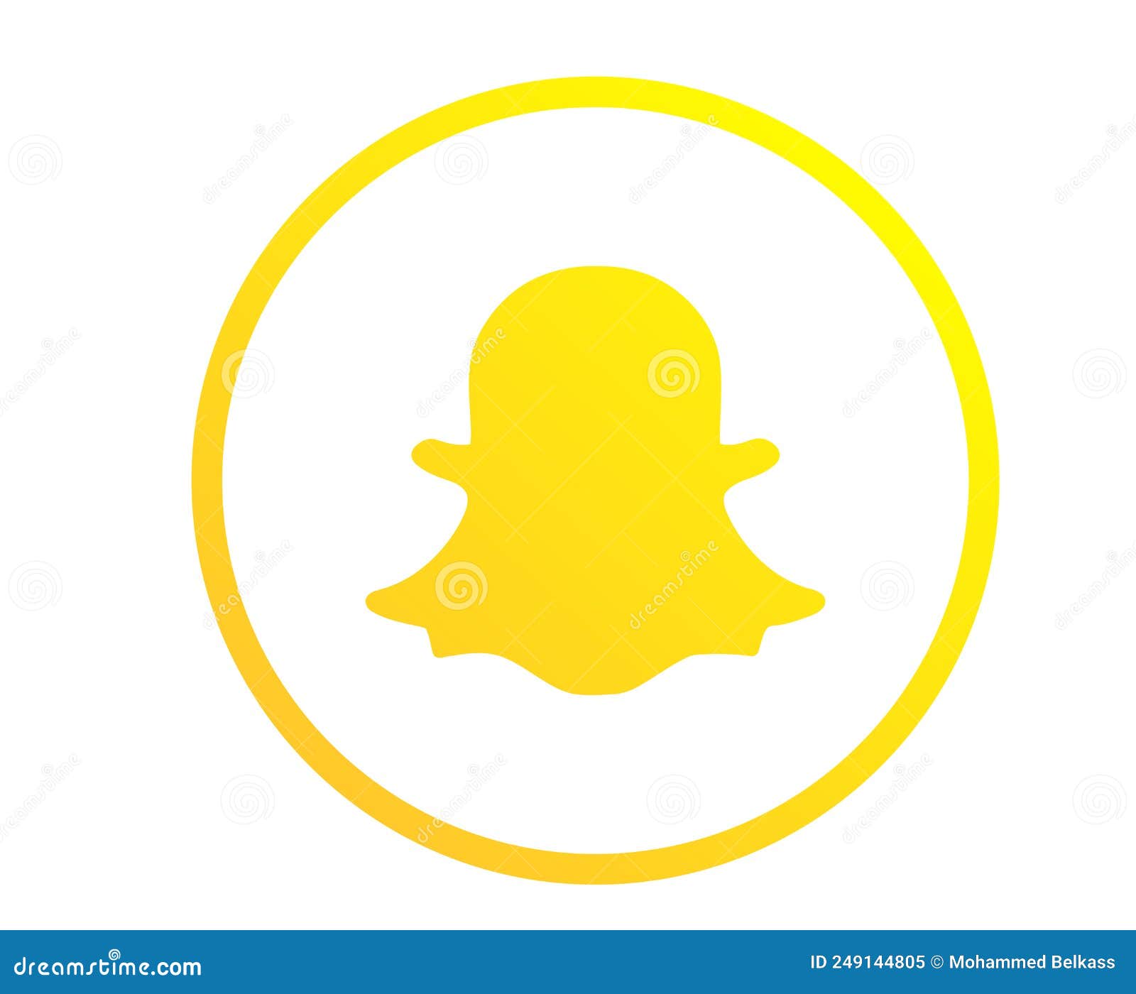 Snapchat Social Media Icon Abstract Symbol Vector Editorial Image ...